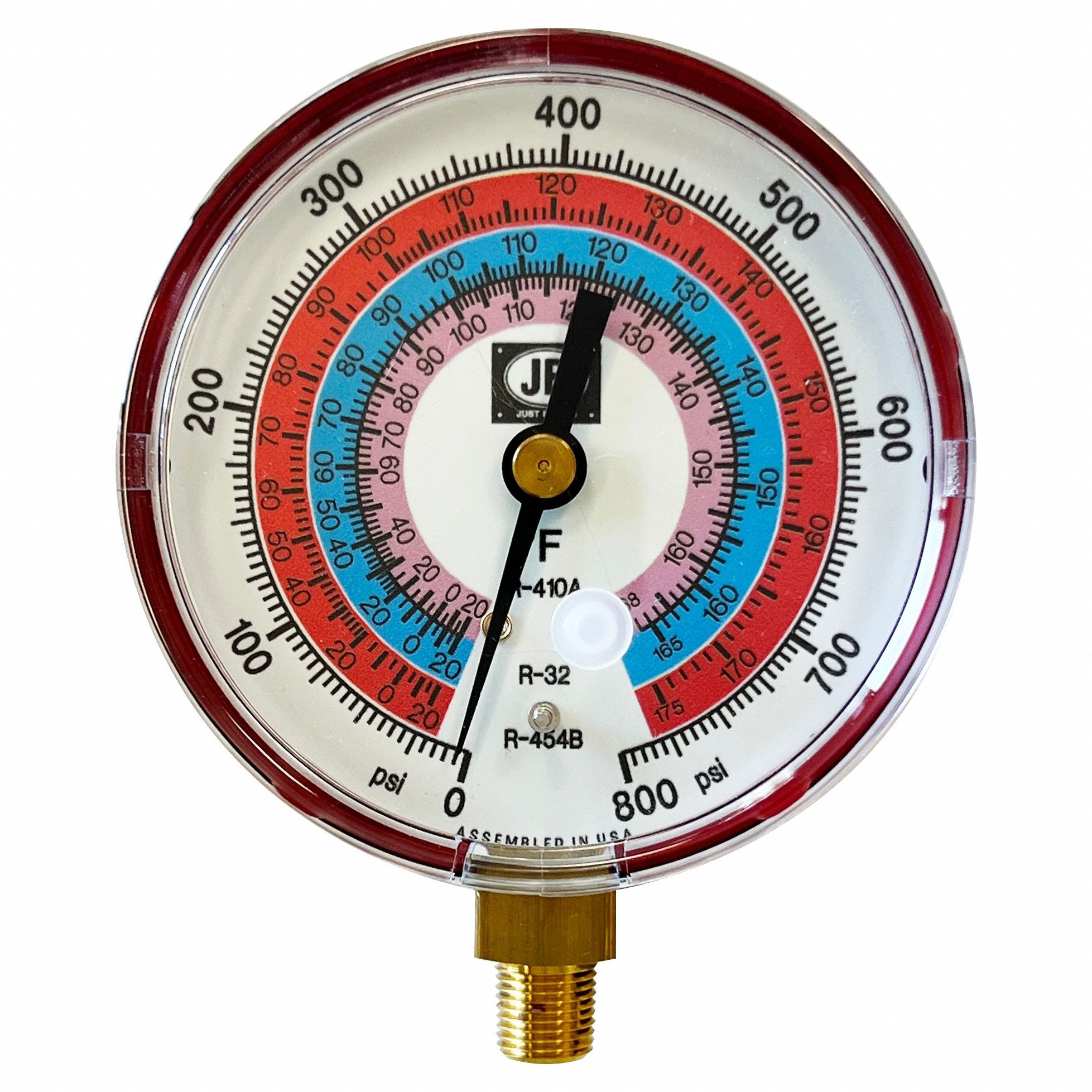 PATRIOT, R-32/R-410A/R-454B, 3 1/8 in Dia, Low Side Compound Gauge ... PATRIOT, R-32/R-410A/R-454B, 3 1/8 in Dia, Low Side Compound Gauge ...