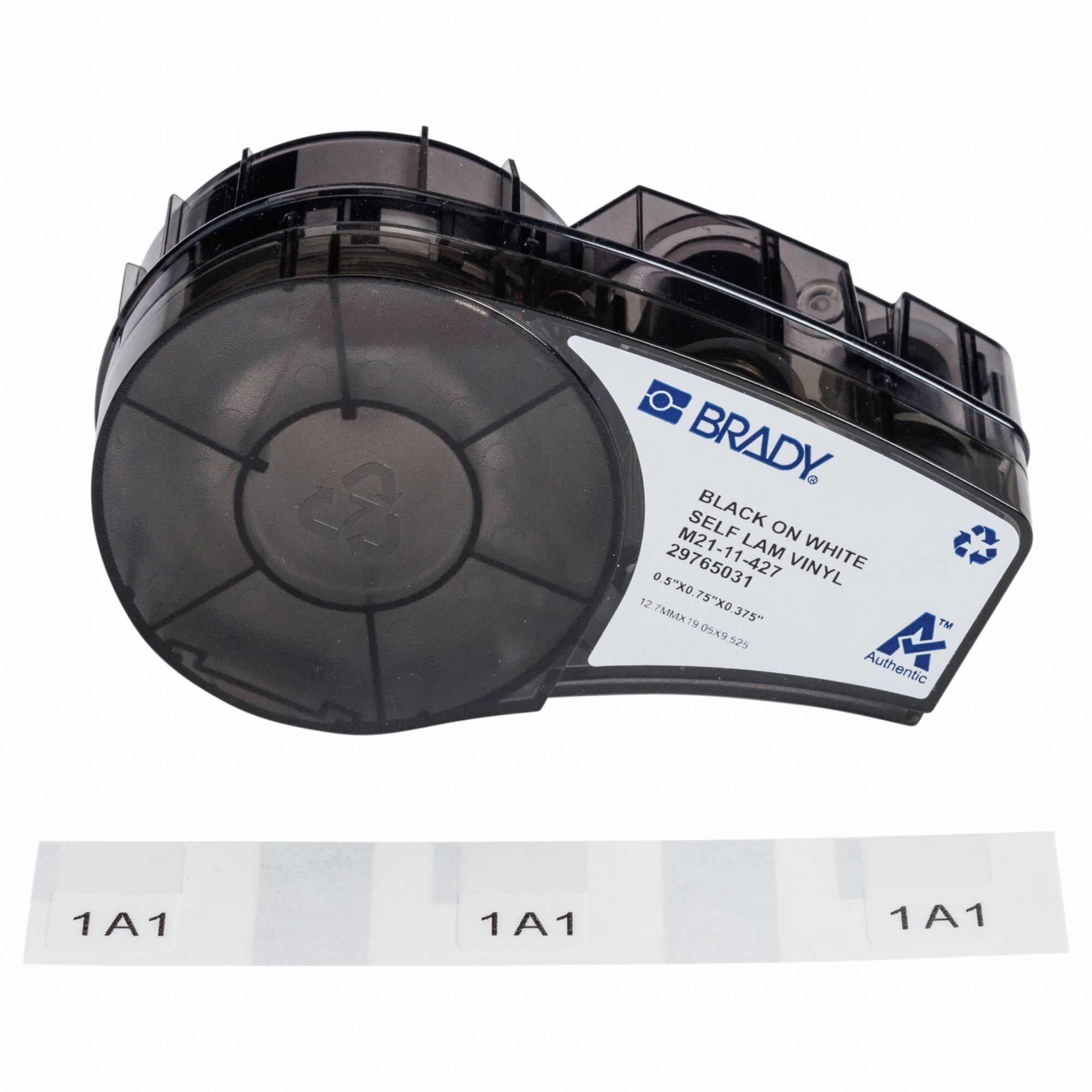 3/4 in x 1/2 in, Vinyl, Wraparound Label - 793EV1|M21-11-427 - Grainger