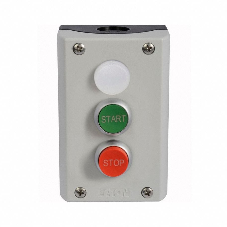 EATON, (2) Flush Push Buttons/Extended Push Button, 1 Pilot Lights, Control Station - 831V24|M22 ...