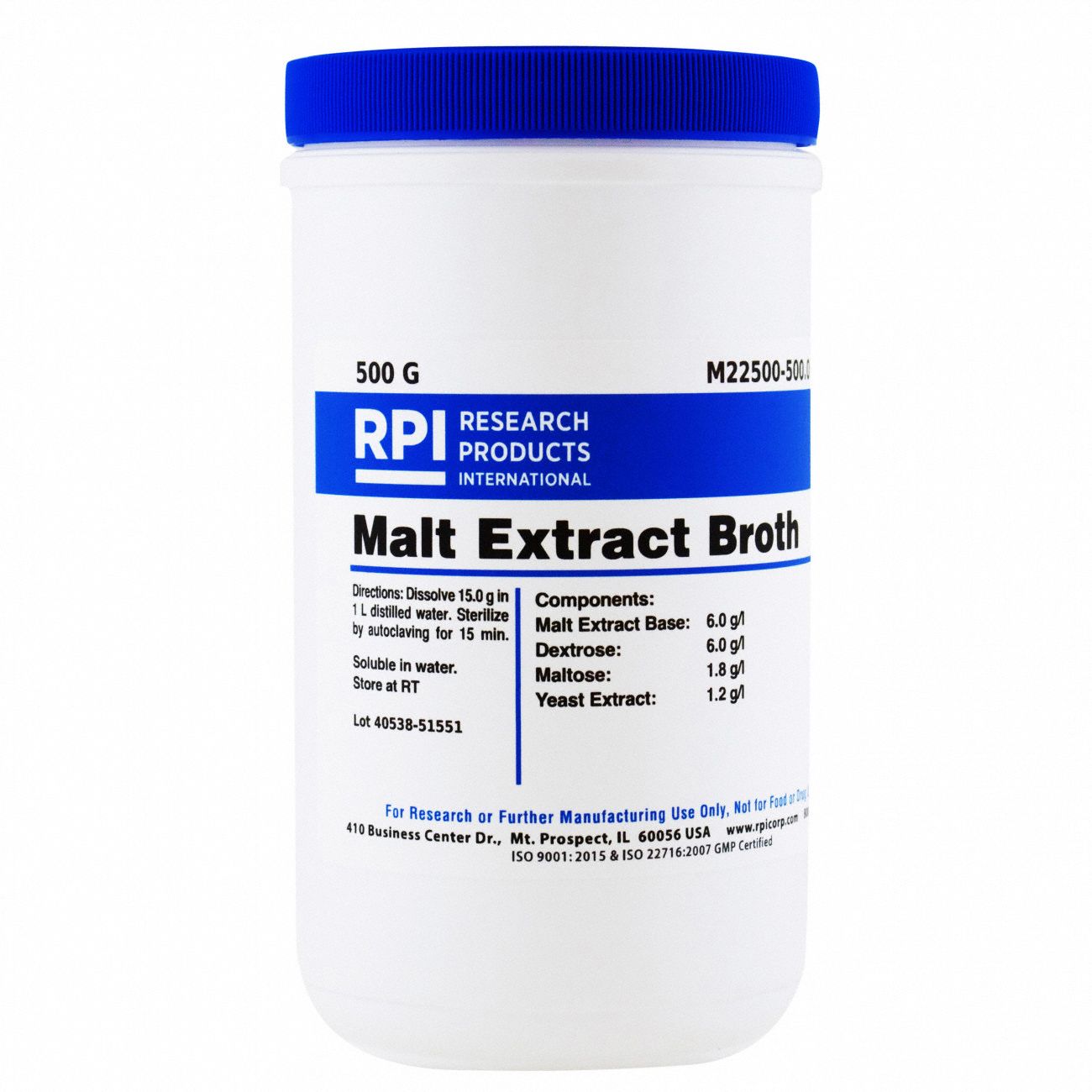 Lab, 500 g, Malt Extract Broth - 31GA06|M22500-500.0 - Grainger