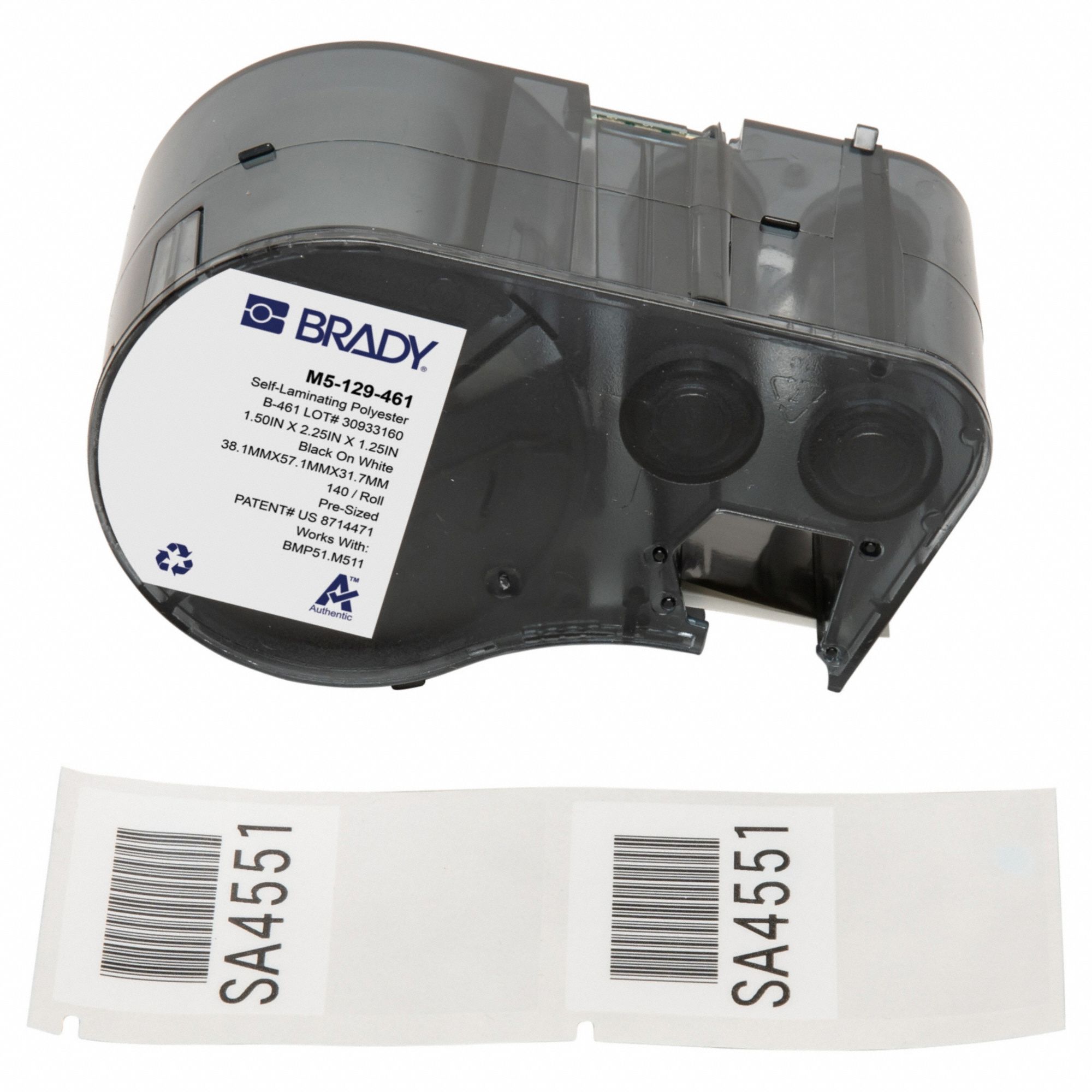 Rectangle, 1 1/2 in x 2 1/4 in, Precut Label Cartridge - 808DM9|M5-129 ...