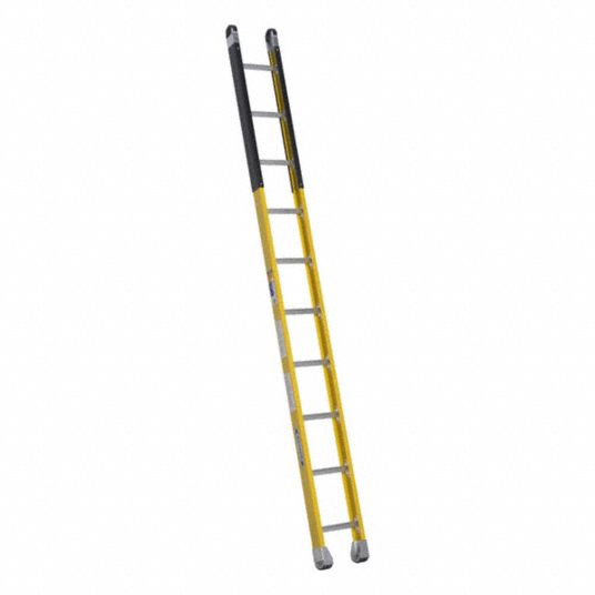 WERNER, 10 ft Ladder Size, Fiberglass, Straight Ladder - 3AZV5|M7110-1 ...