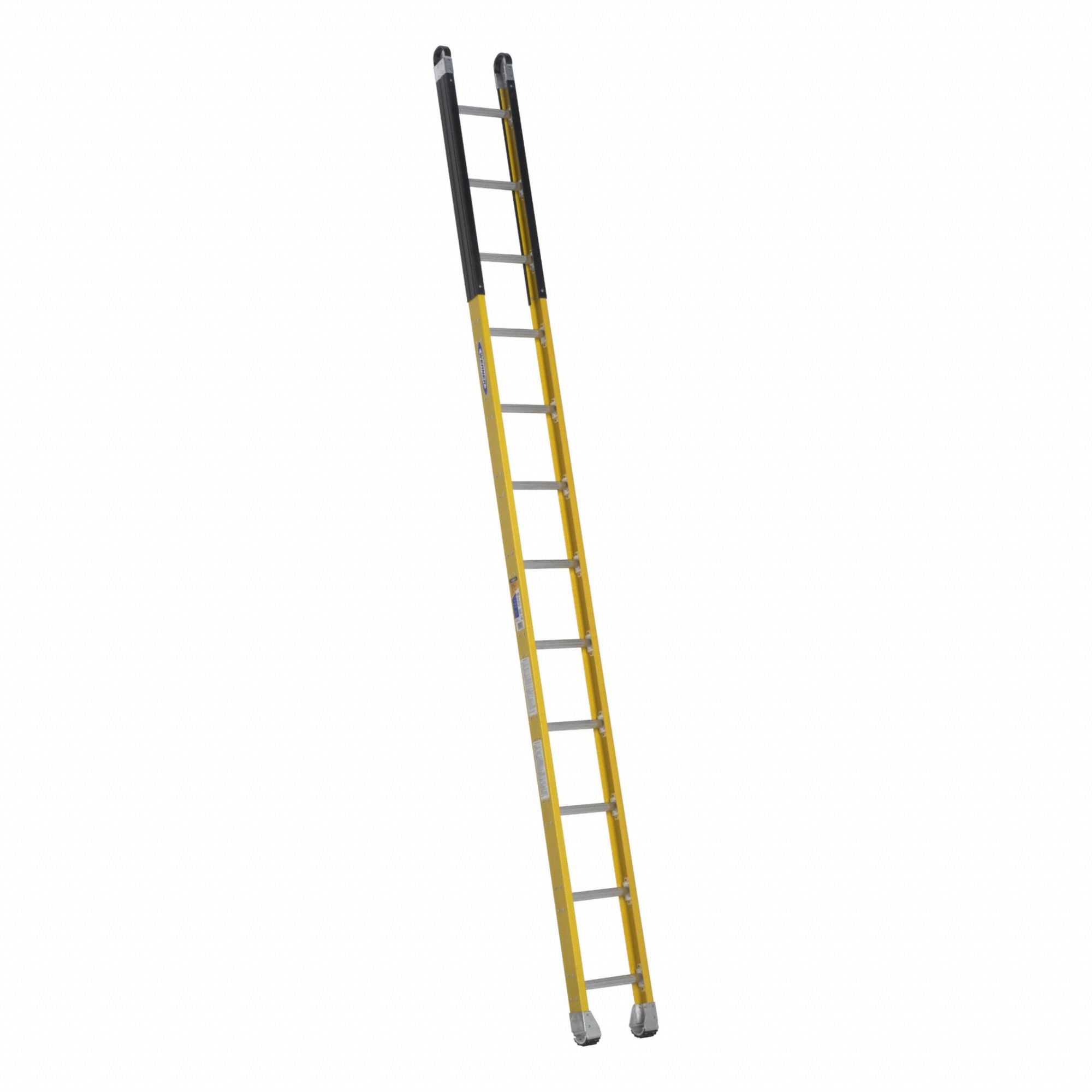 WERNER, 12 ft Ladder Size, Fiberglass, Straight Ladder - 3AZV6|M7112-1 ...