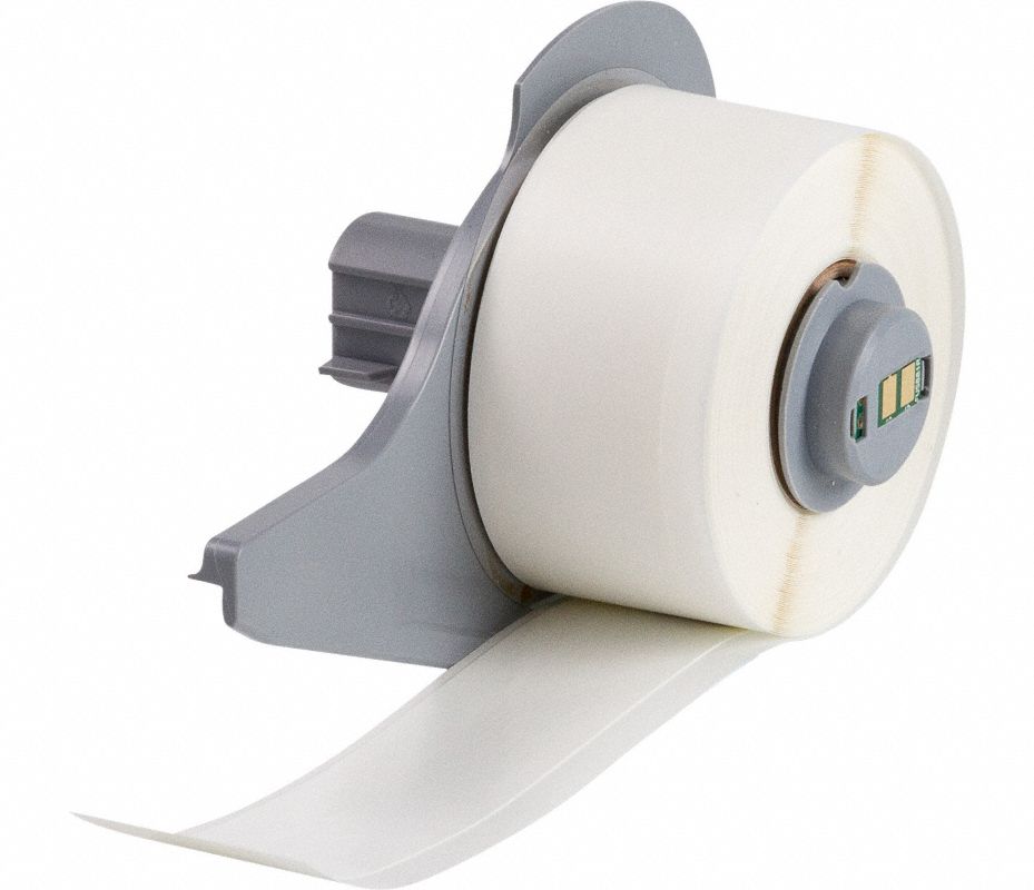 BRADY Etiqueta, Tela de Vinilo, Adhesivo Reposicionable, Reposicionable ...