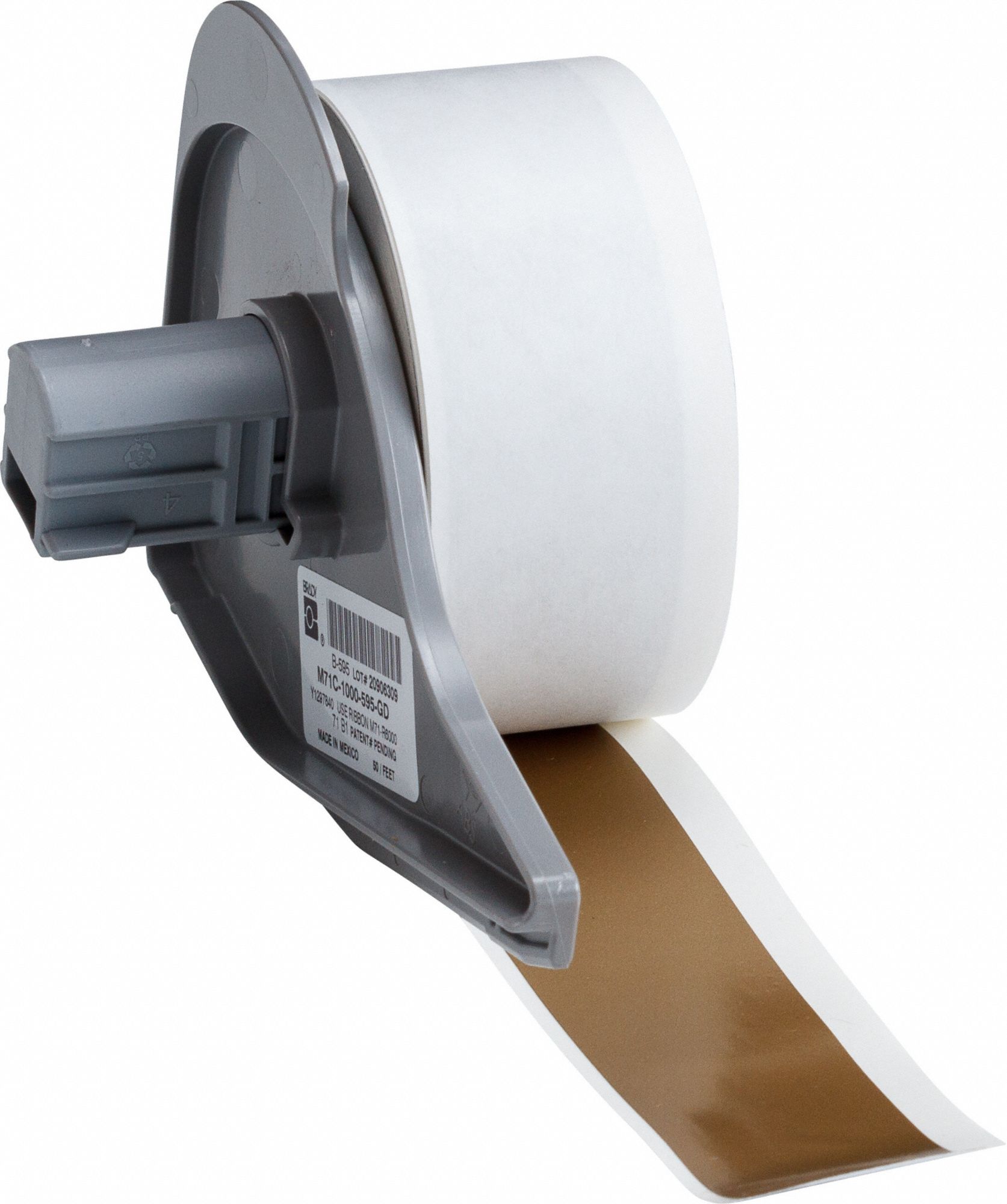 1 in x 50 ft, Vinyl, Continuous Label Stock - 803PW9|M7C-1000-595-GD ...