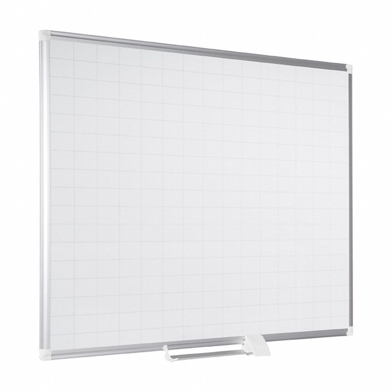 MASTERVISION, Wall Mounted, 47 3/4 in Board Ht - Side 1, Grid Board ...