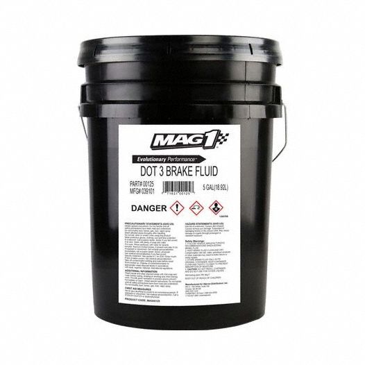 Anti-Lock Brakes/Drum Brakes, DOT 3, DOT 3 Brake Fluid, 5 gal - 816MA3 ...