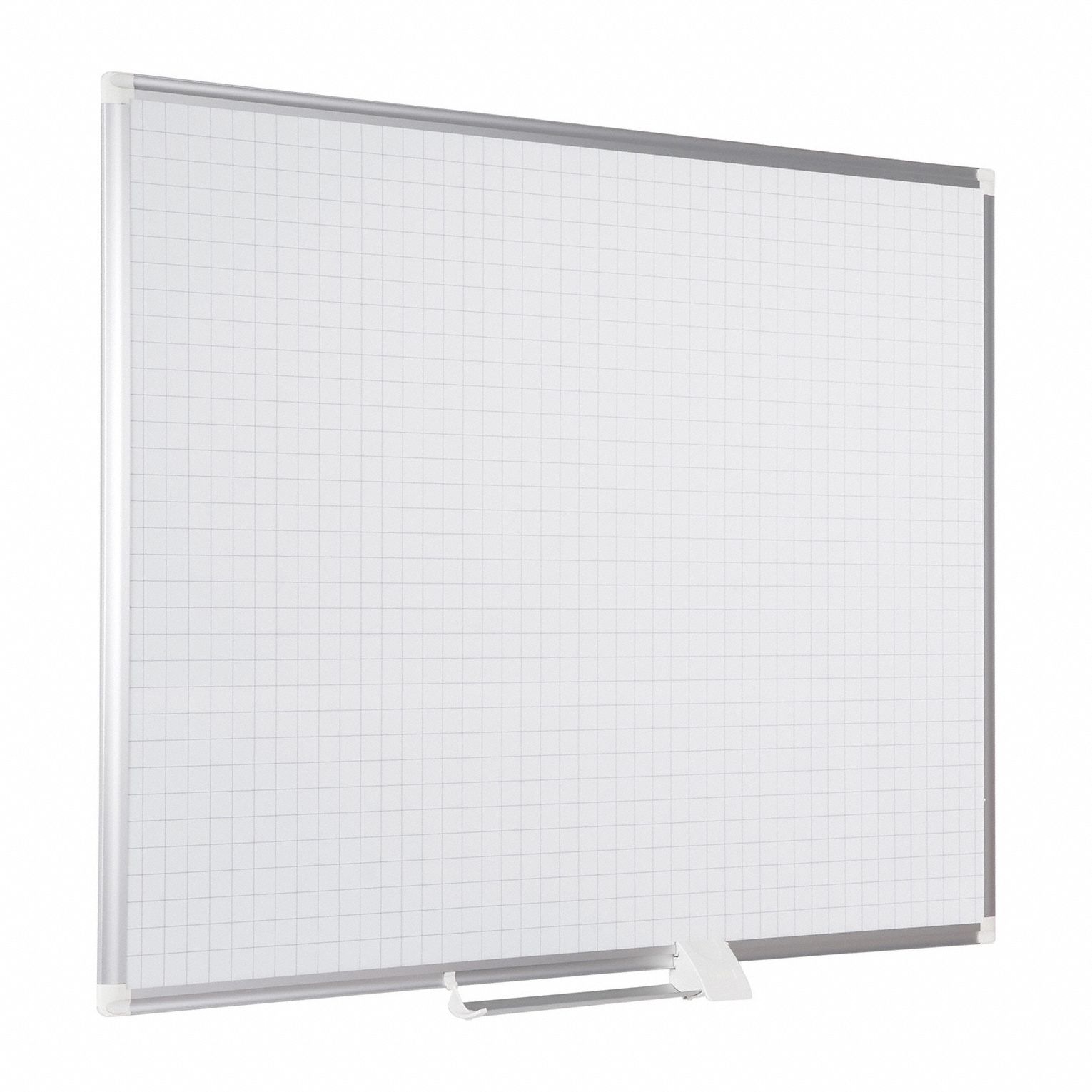 MASTERVISION, Wall Mounted, 36 3/4 in Board Ht - Side 1, Grid Board ...