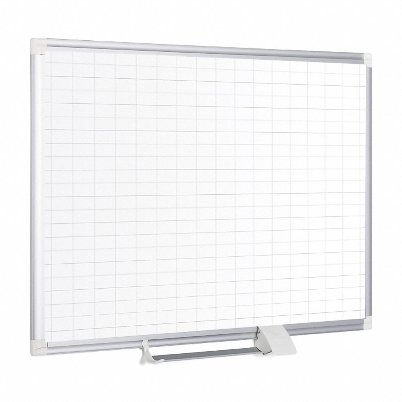 MASTERVISION, Wall Mounted, 47 3/4 in Board Ht - Side 1, Grid Board ...