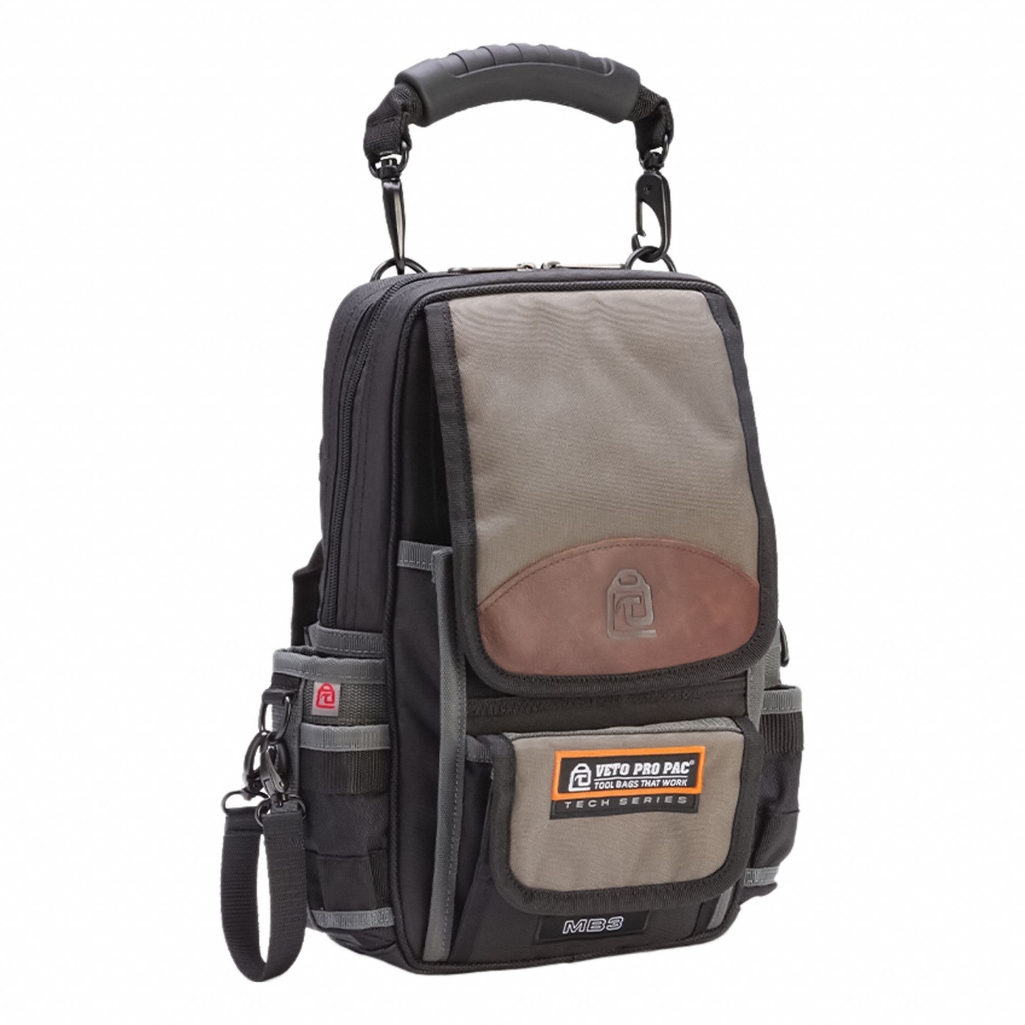 VETO PRO PAC, 2 Pockets, Black/Brown/Gray, Tool Bag - 843GT2|MB3 - Grainger