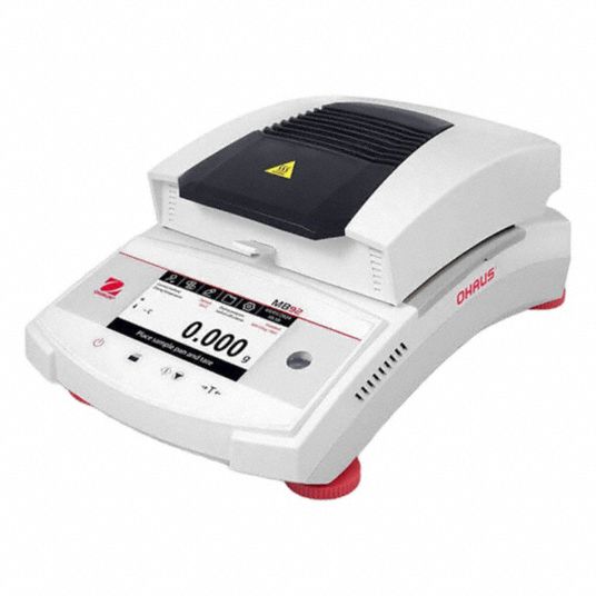 OHAUS, 90 g Max Capacity, 40°C to 200°C, Moisture Analyzer - 845ZY3 ...