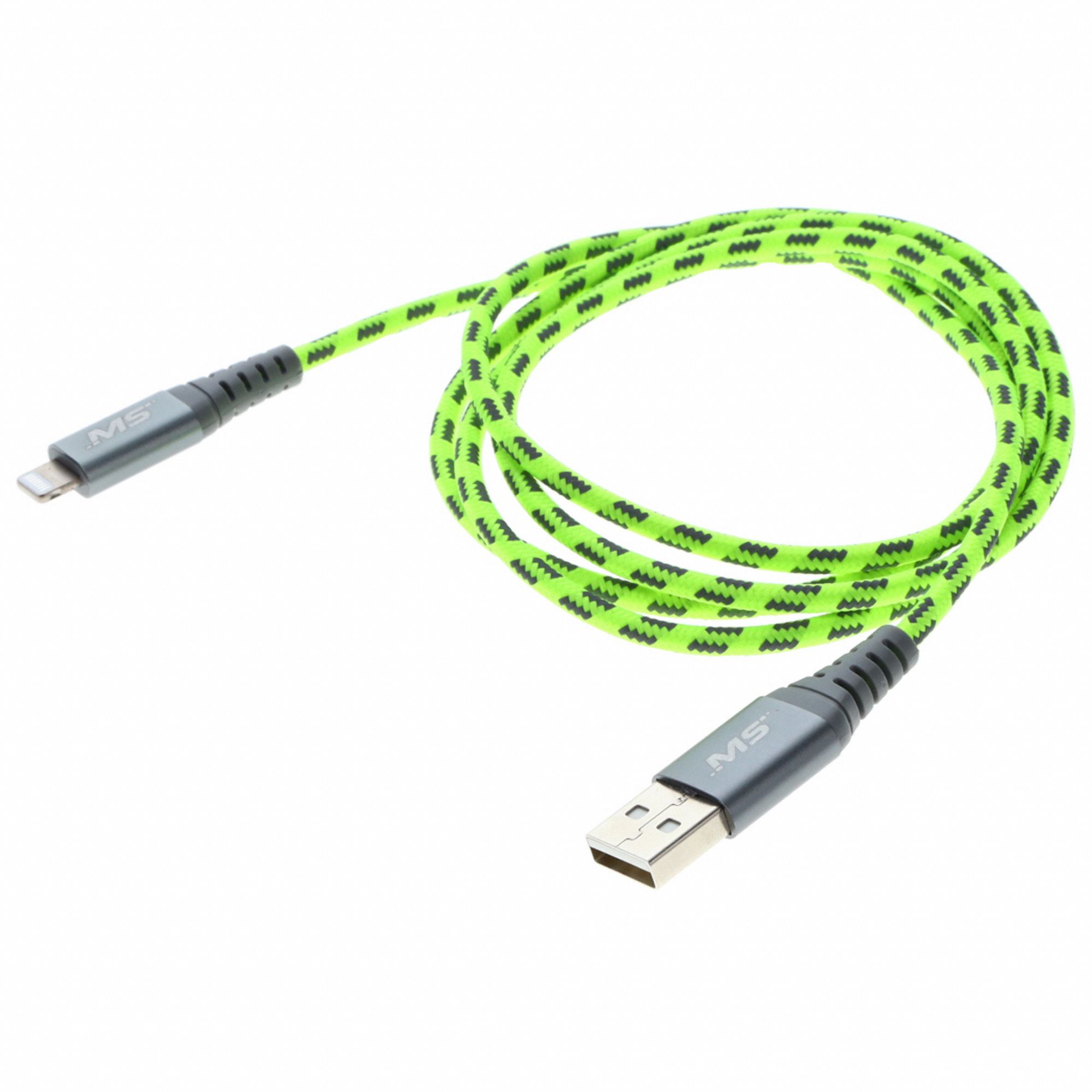 Mobilespec Lightning End 1 Type A End 2 Reinforced Usb Cable 800mk6mbshv0422 Grainger 