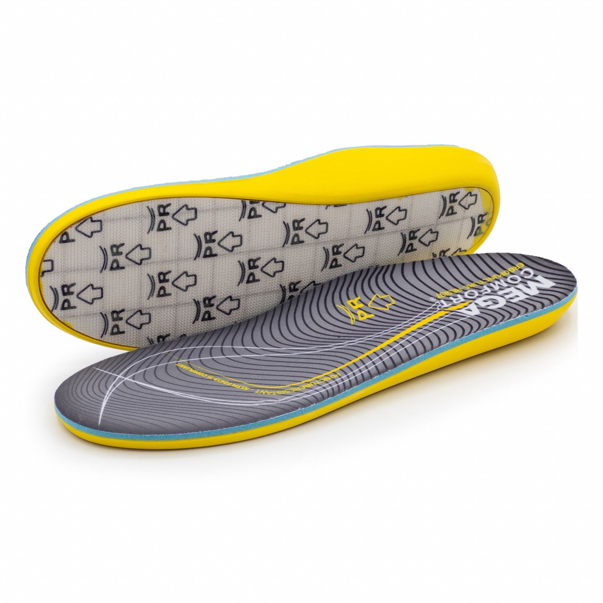 Yellow/Gray, Unisex, Puncture-Resistant Insoles - 879FN1|MCPR-XL - Grainger
