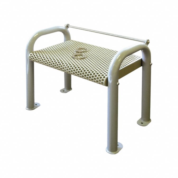WAUSAU TILE, Beige/Gray Seat Color, Steel Seat Material, Detention ...