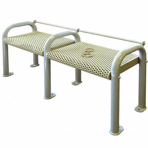WAUSAU TILE, Beige/Gray Seat Color, Steel Seat Material, Detention ...