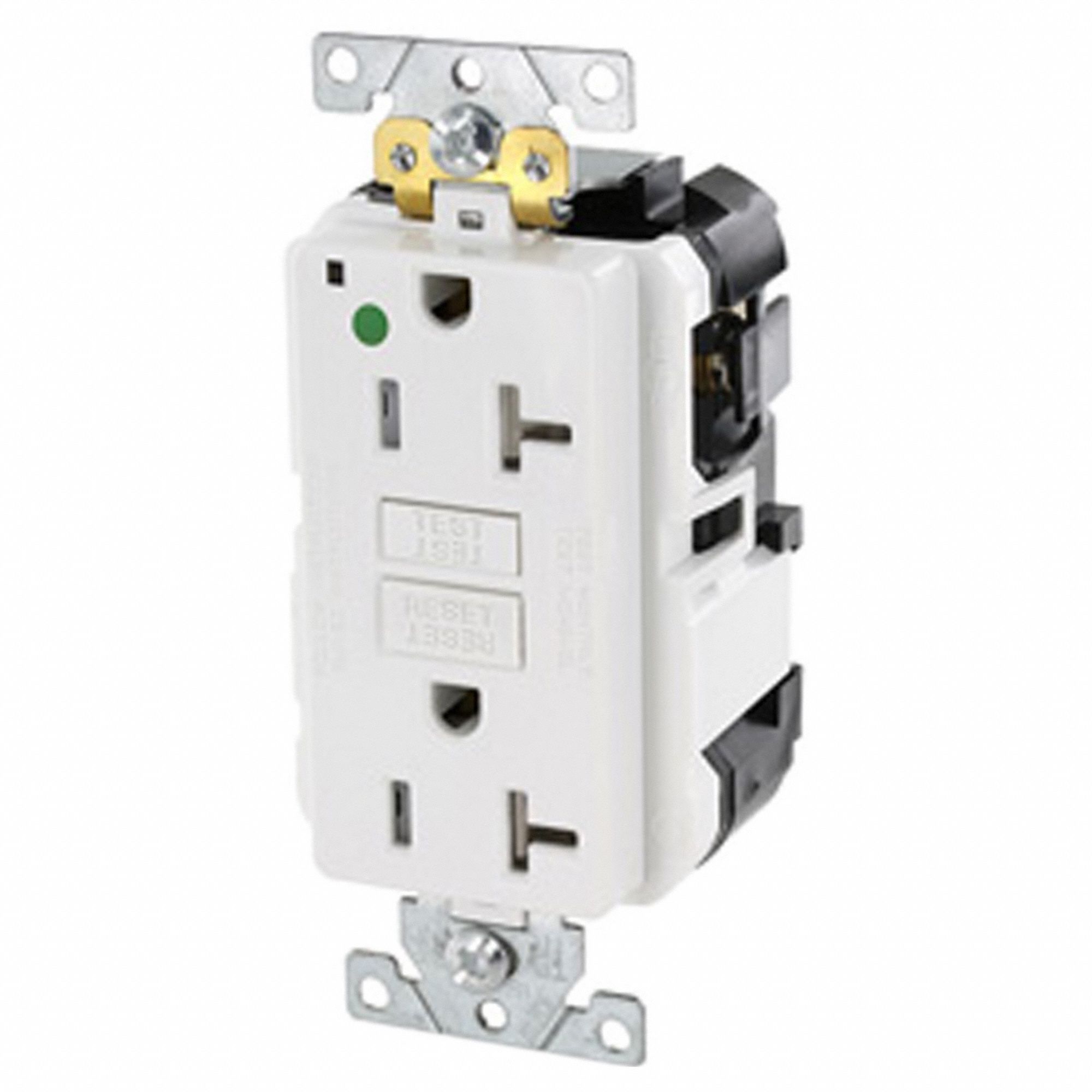 LEVITON, Decorator Duplex, 5-20R, GFCI Receptacle - 810UC7|MGFT2-HGW ...