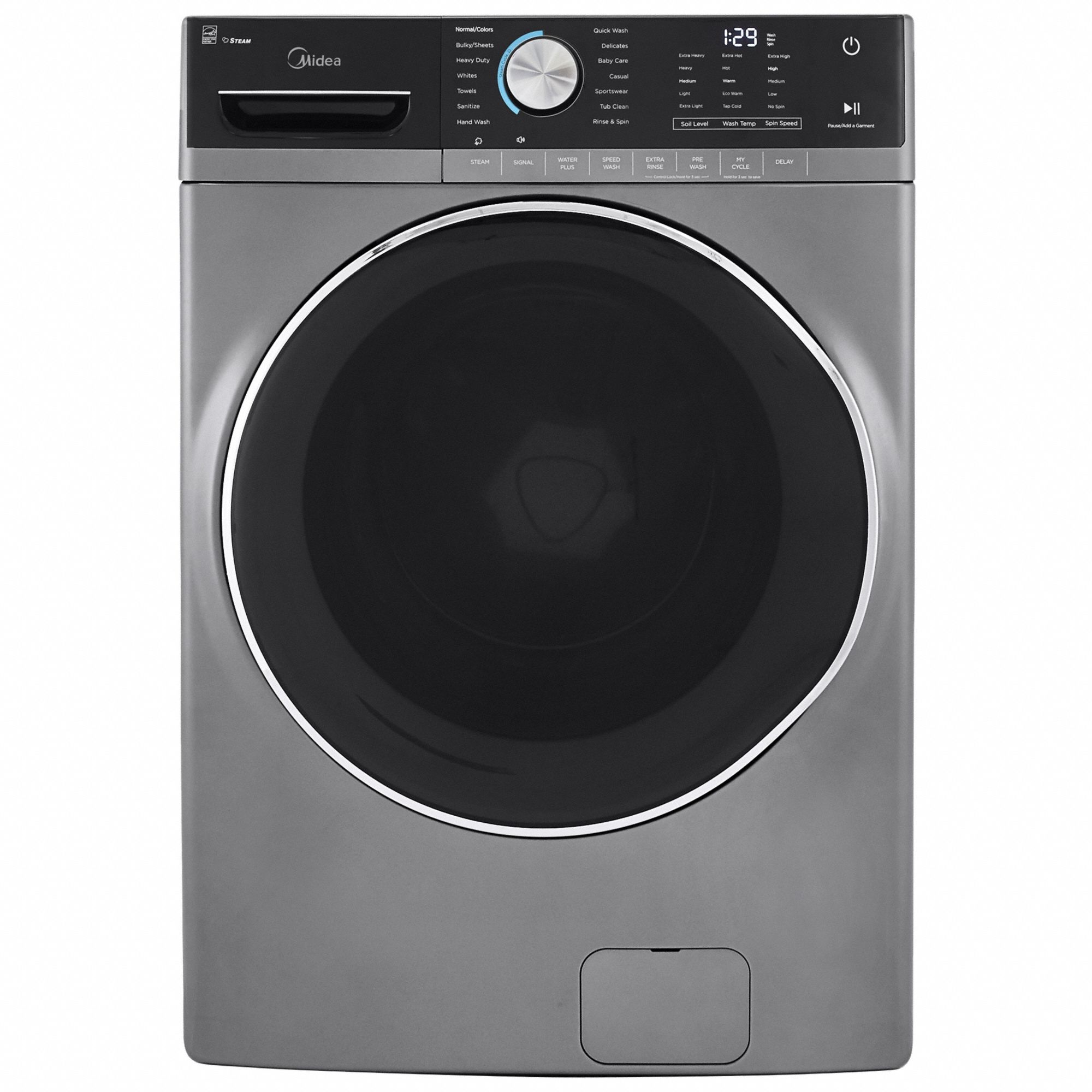 MIDEA, Graphite, 5.2 cu ft Capacity, Washer - 794GG5|MLH52S7AGS - Grainger