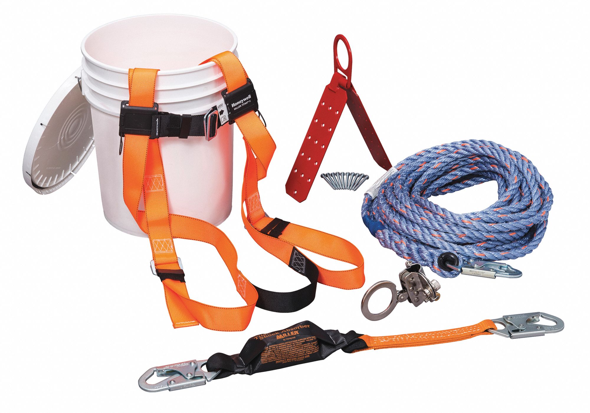 HONEYWELL MILLER FALL PROTECTION KIT, ROOFERS, 420 LB CAPACITY, 50 FT ...