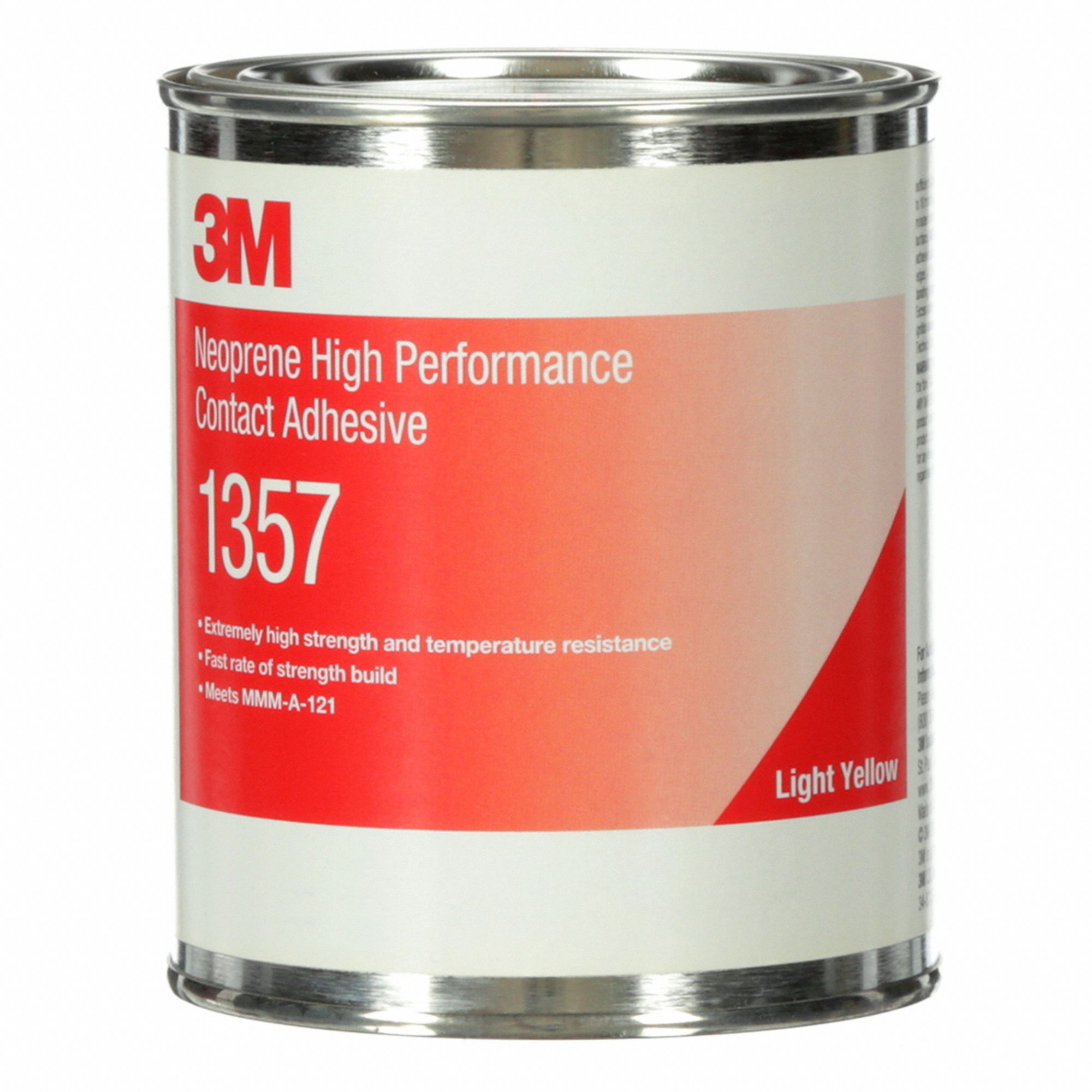 3M 1357 CONTACT ADHESIVE, YELLOW, 1 GALLON CAN, PAIL, TUBE, 30 MIN ...