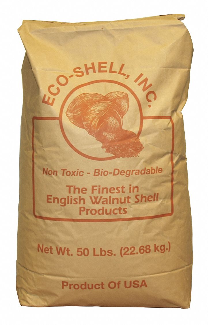 ECO-SHELL WALNUT SHELL COARSE, 8/12, 50LB/BG - Abrasive Blasting Media ...