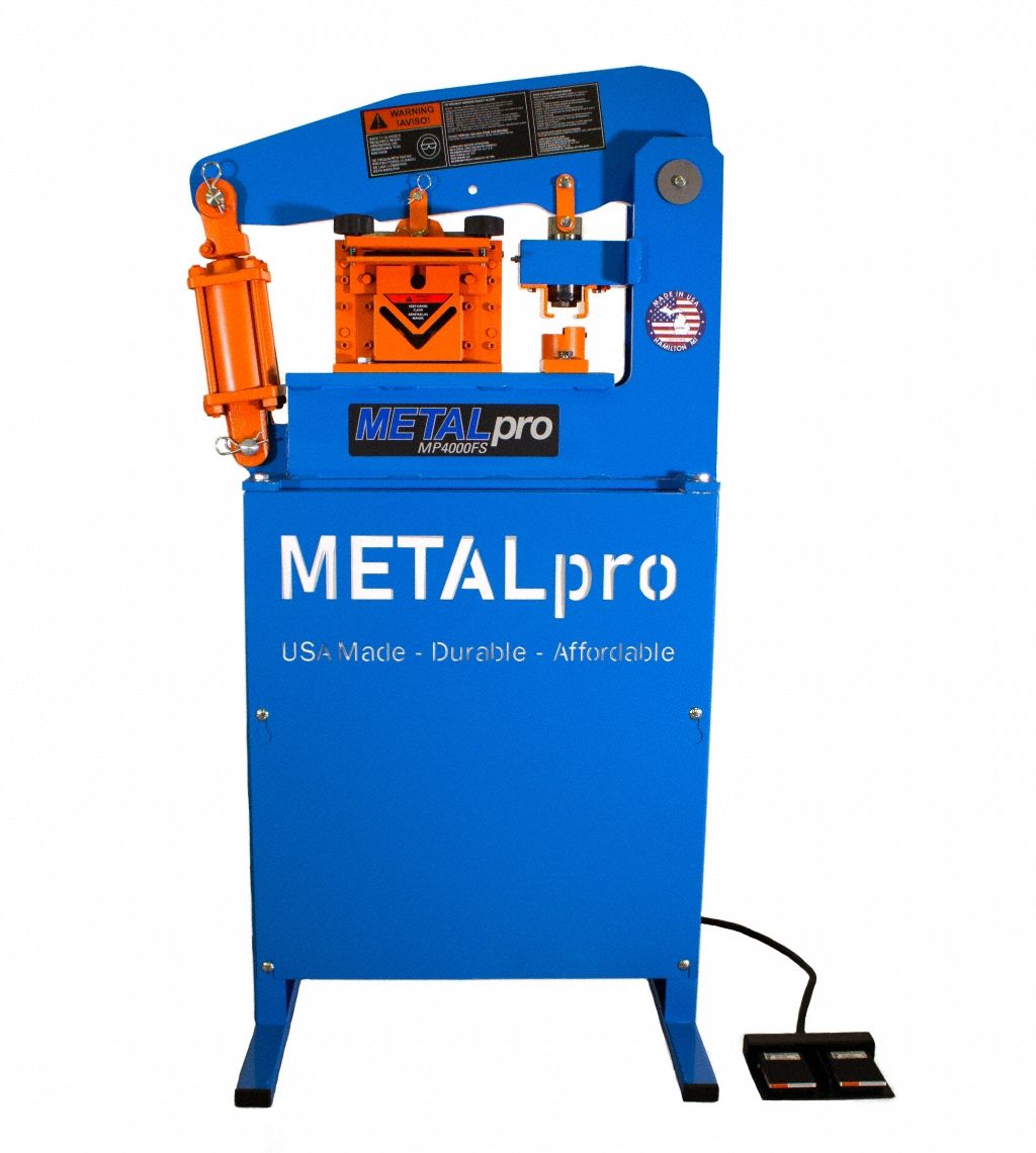 METALPRO, 115V AC /Single-Phase, 2 Stations, Hydraulic Iron Worker ...