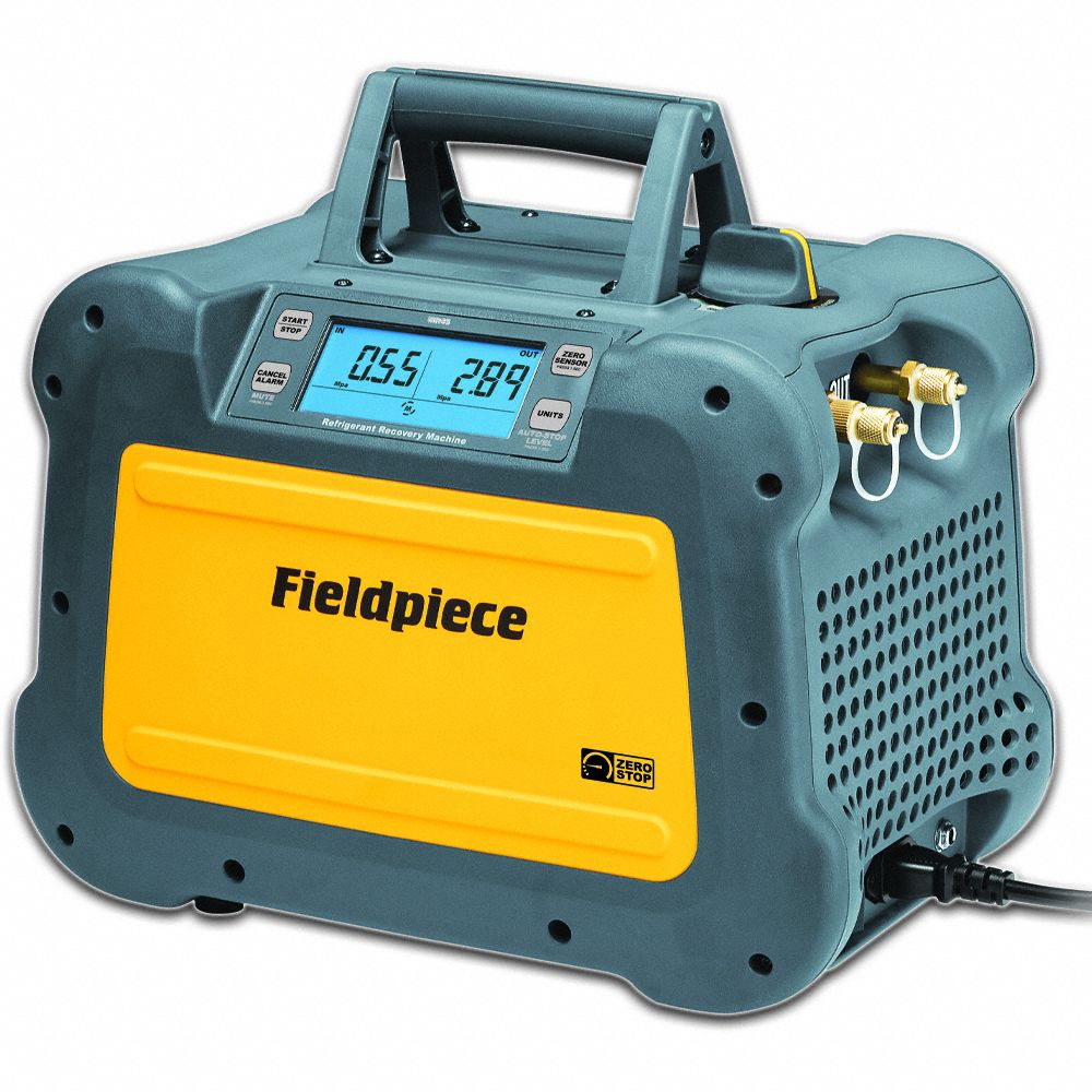 FIELDPIECE, Handle, 0.6 lb/min Vapor, Refrigerant Recovery Machine ...