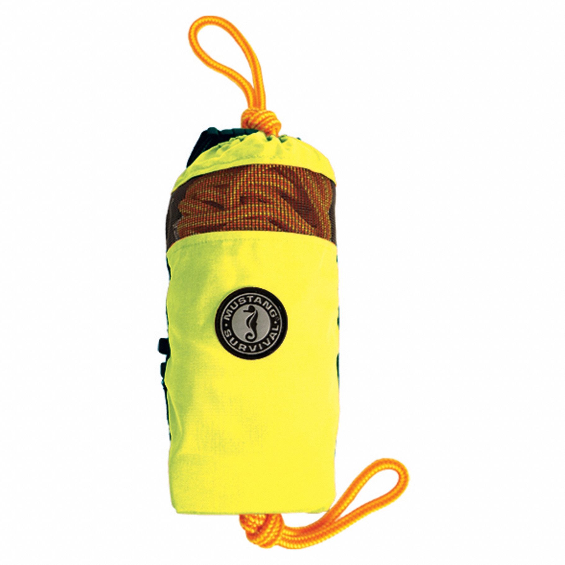 MUSTANG SURVIVAL, 75 ft Rope Lg, 6 in Overall Dia, Rescue Throw Bag ...