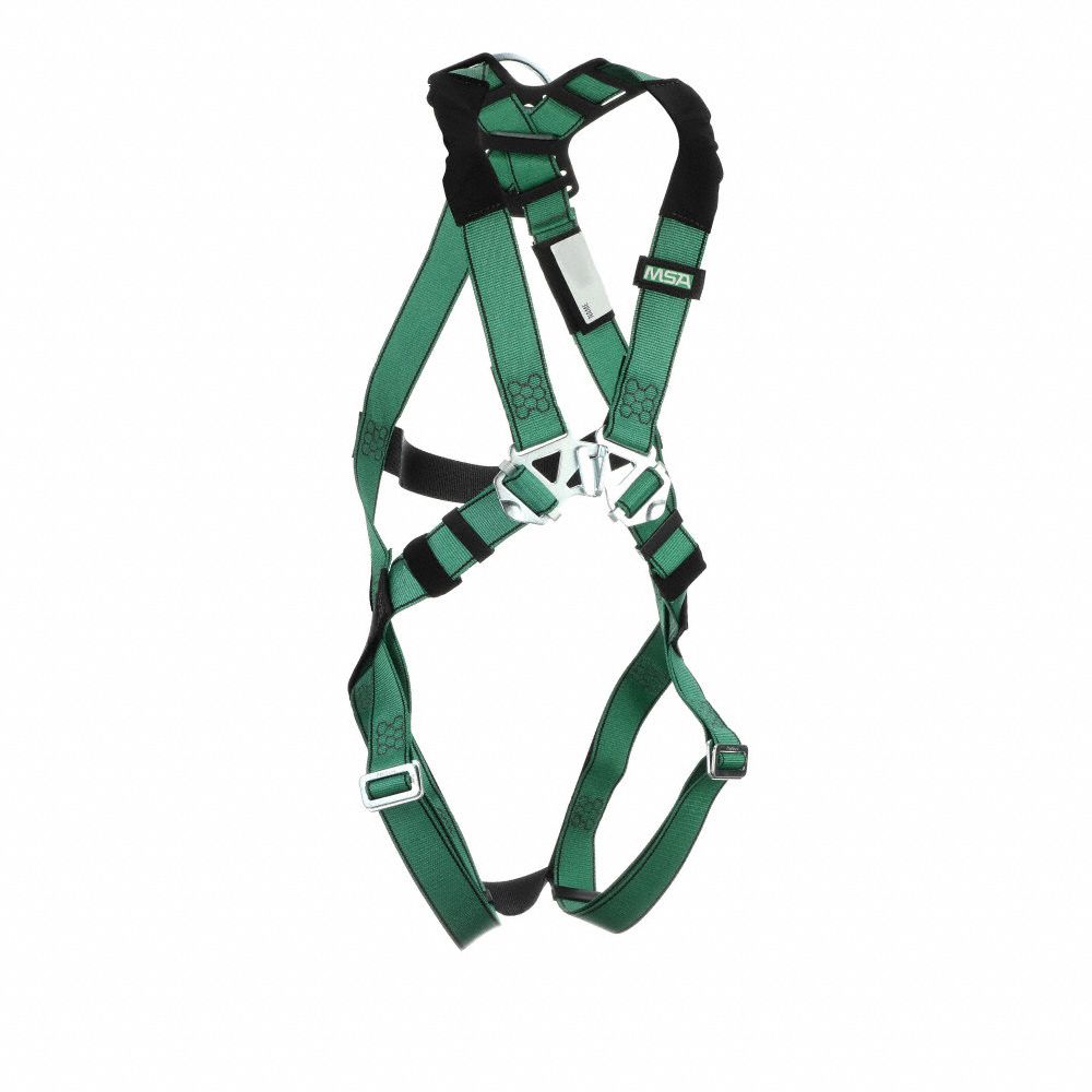 MSA HARNESS, FULLBODY STANDARD, VFORM/CSA Z259.10/BACK D-RING, GREEN ...