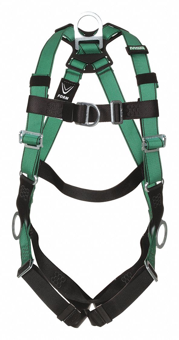 MSA Full Body Harness, 400 lb, Green - XL - 197DP9|10197437 - Grainger