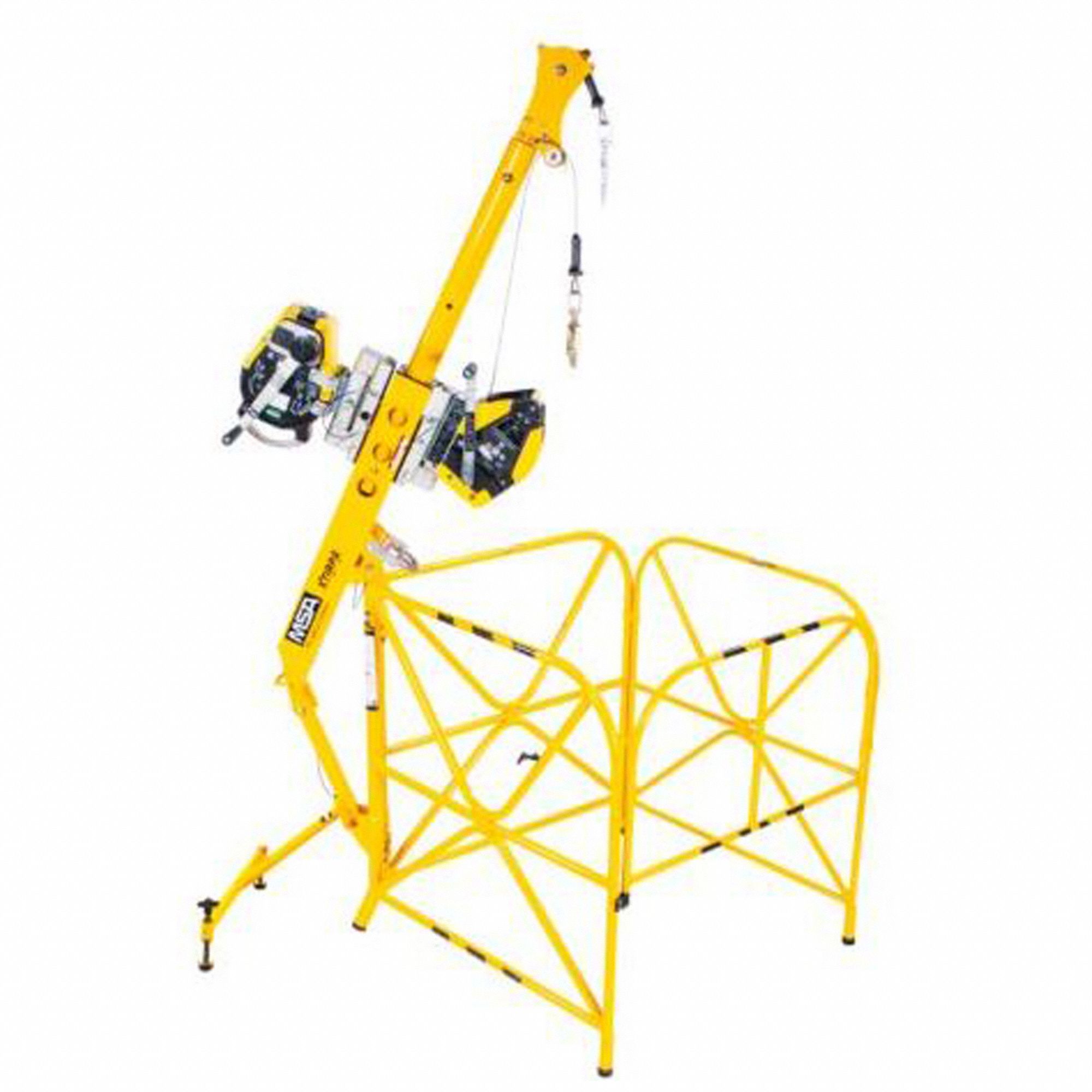 MSA XTIRPA DAVIT ARM/MAST, 1 ANCHOR POINT, YELLOW, 10 IN HEIGHT RANGE ...