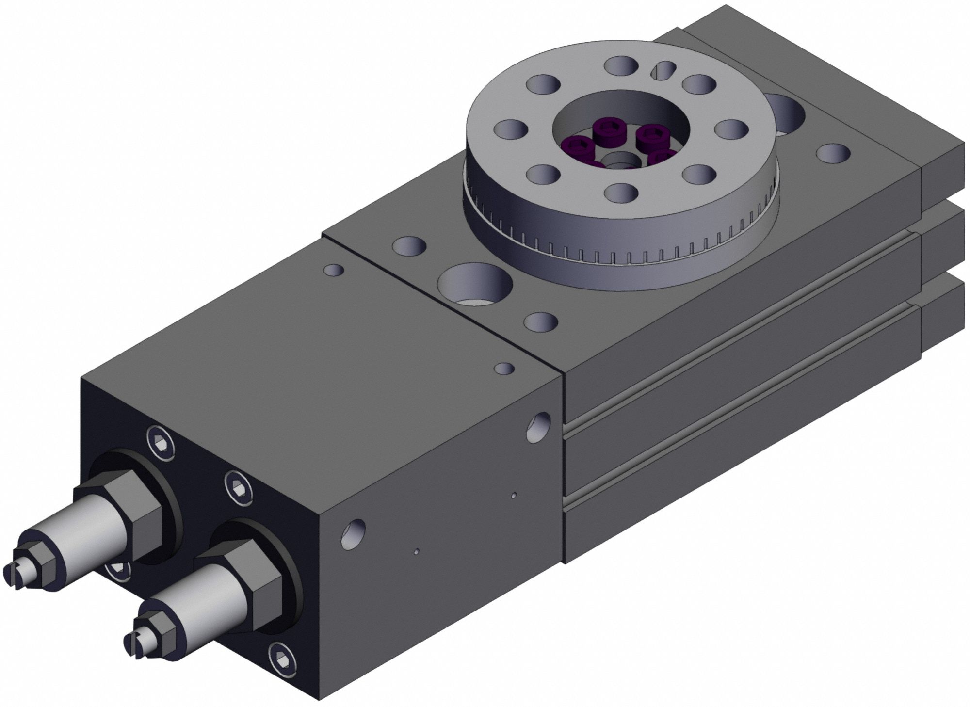 SMC, 190° Rotation Angle, 1 N-m Output Torque, Pneumatic Rotary Table ...
