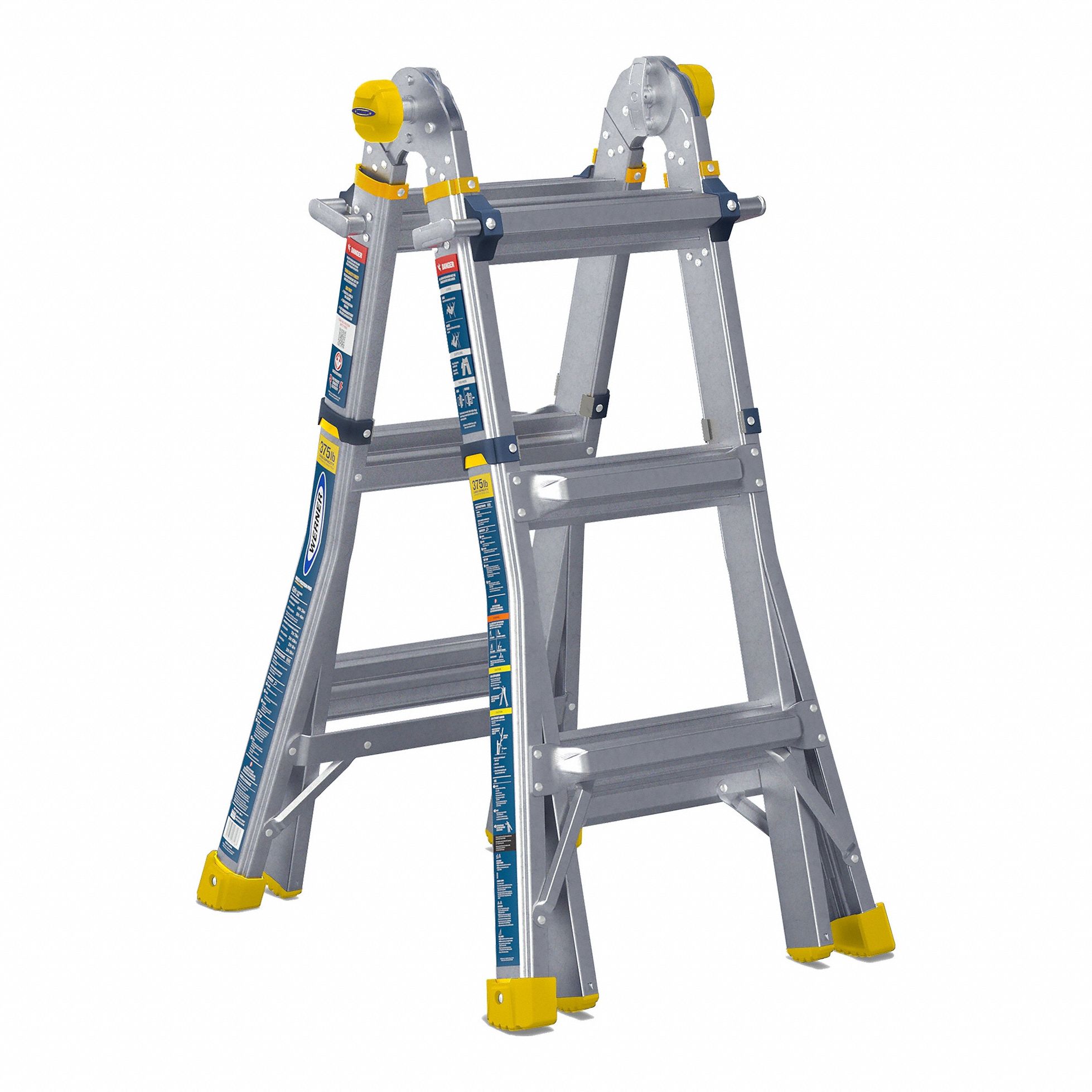 WERNER, 5 Configurations, Aluminum, Combination Ladder - 824VR4|MT ...