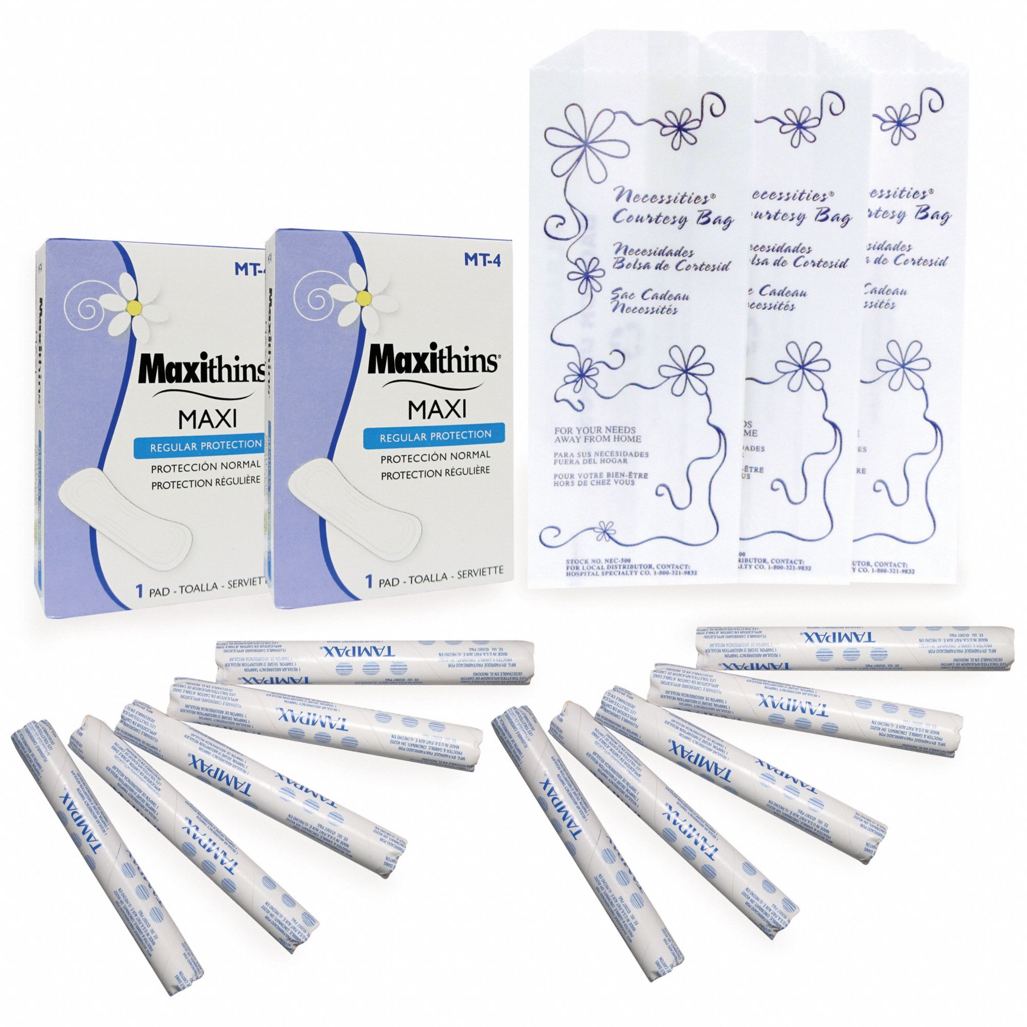 HOSPECO, Regular, Courtesy Bags Included, Menstrual Care Starter Kit ...