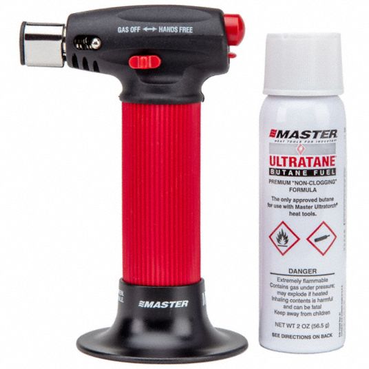 MASTER APPLIANCE, 120 min Run Time, Butane Torch with Refill Canister ...