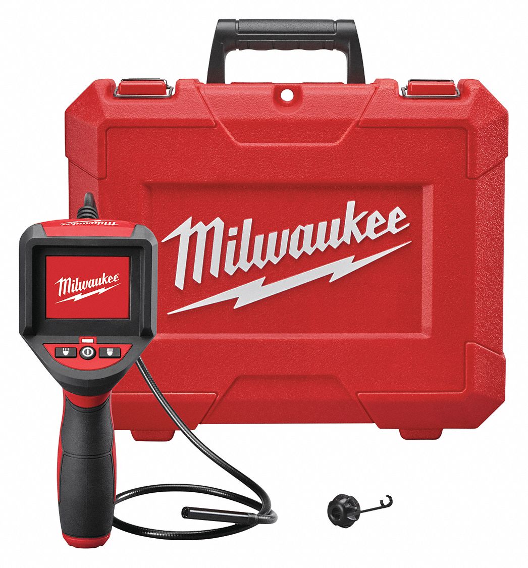 MILWAUKEE VIDEO BORESCOPE,10MM,2.7"MONITOR,639X480 - Borescopes ...