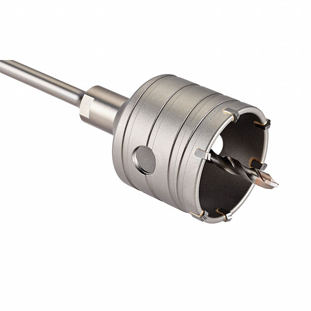 MILWAUKEE, SDS Plus Shank, 2 9/16 in Core Dia, Core Center Bit - 451N52 ...