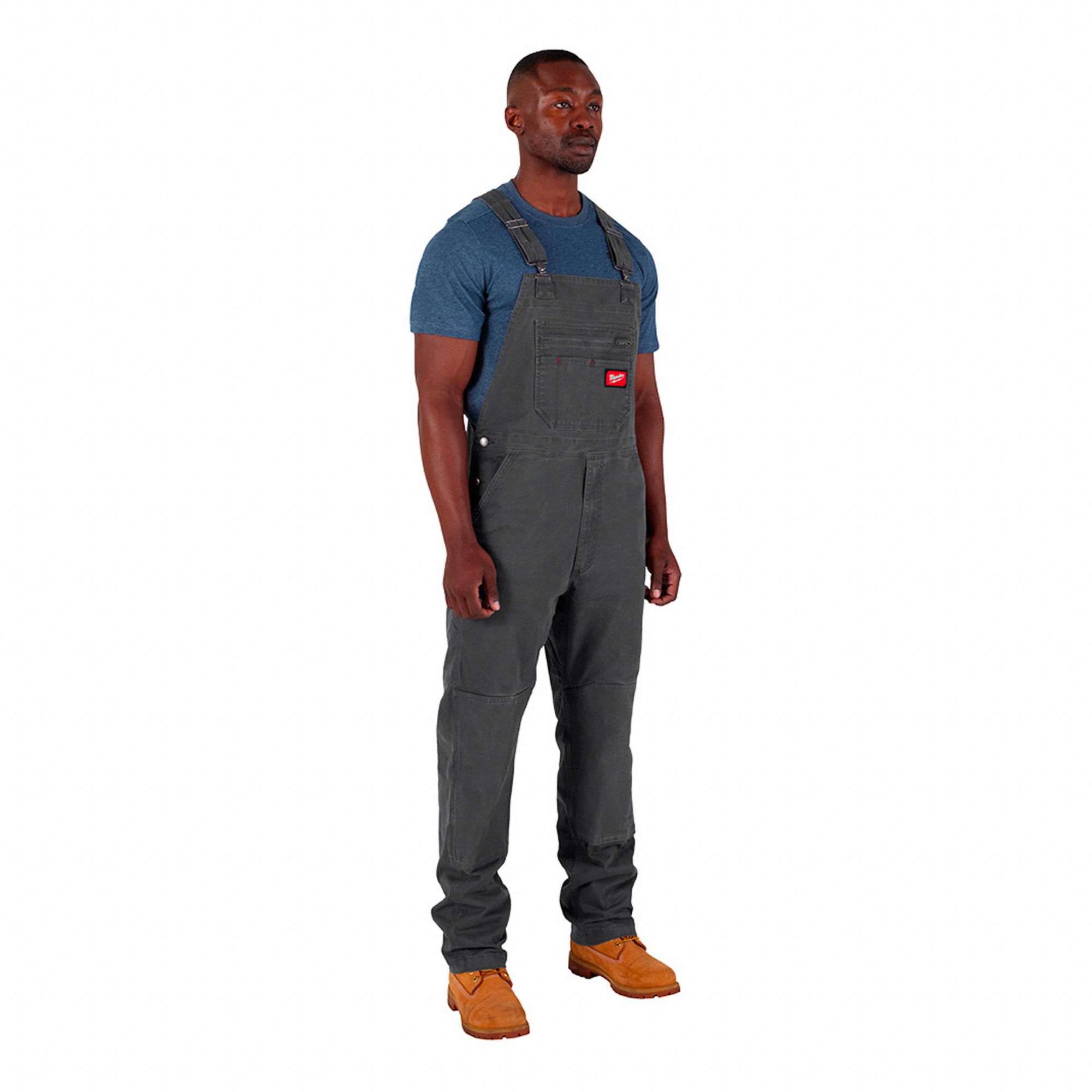 MILWAUKEE UNLINED BIB OVERALLS, GRAY 30X34 - 5587 - MTLM850G3034 ...