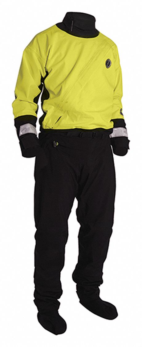 MUSTANG SURVIVAL, Aramid/Gore-Tex, Black/Fluorescent Yellow/Green ...