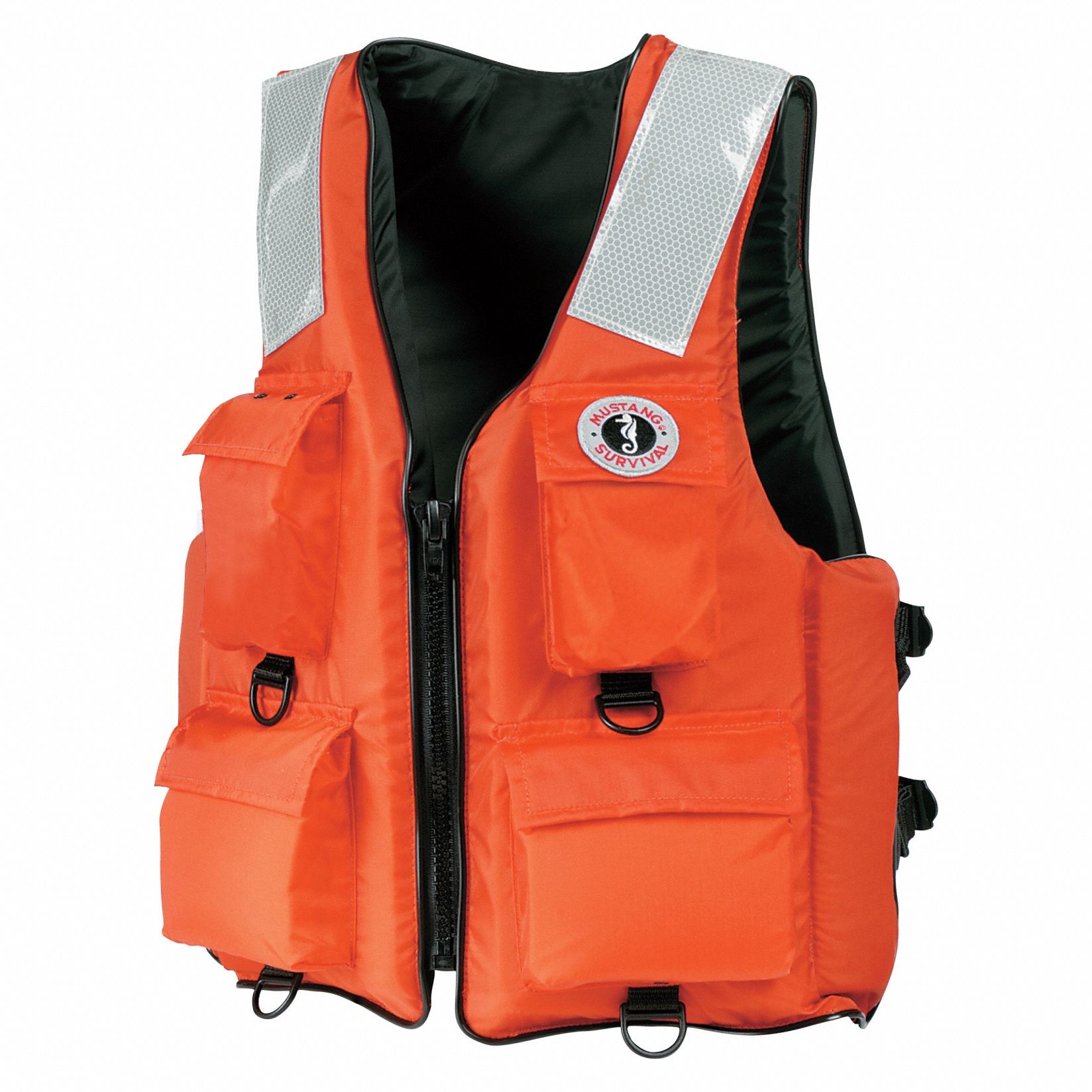 MUSTANG SURVIVAL, Orange, Type III, Work Vest - 818HD1|MV3128T2-2-3XL ...