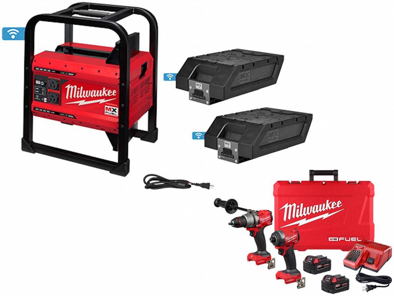 MILWAUKEE TOOL & EQUIPMENT, 3 Tools, Battery Included, Cordless ...