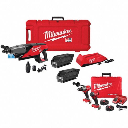 MILWAUKEE TOOL & EQUIPMENT, 3 Tools, Core Drill/Hammer Drill/Impact ...