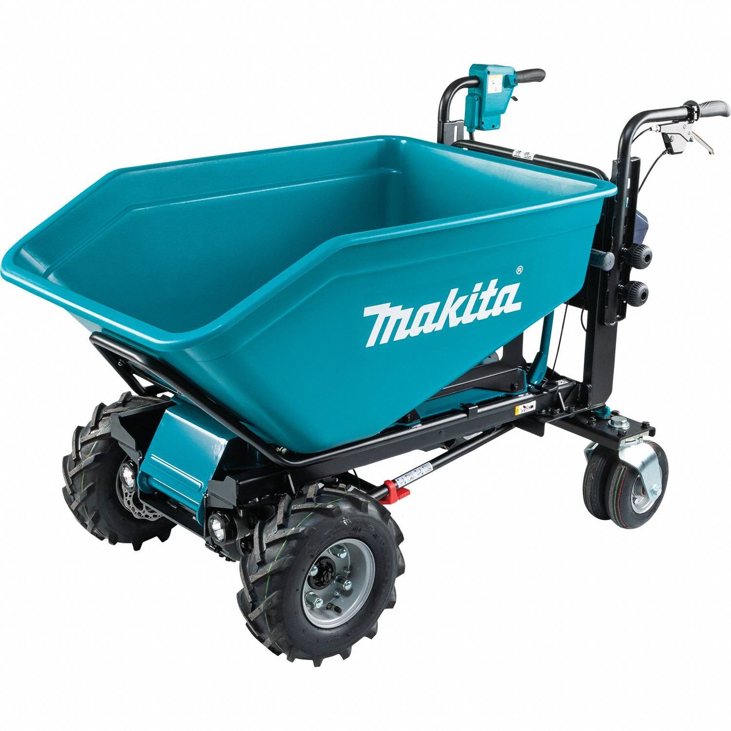 MAKITA, 661 lb Max Load Capacity, 4 Wheels, Material Handling Dump ...
