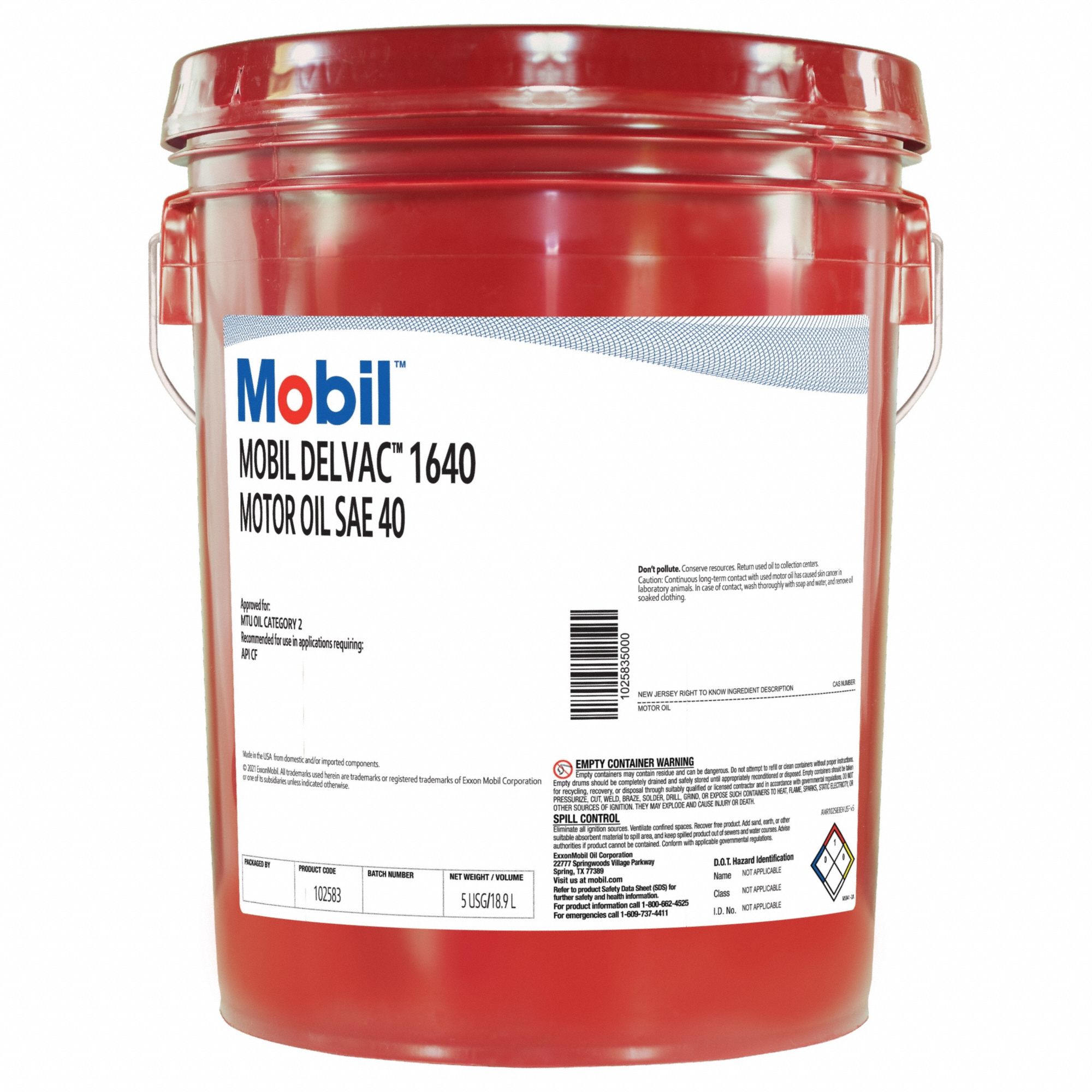 MOBIL, Conventional, Biodegradable, Motor Oil - 805Y45|102583 - Grainger