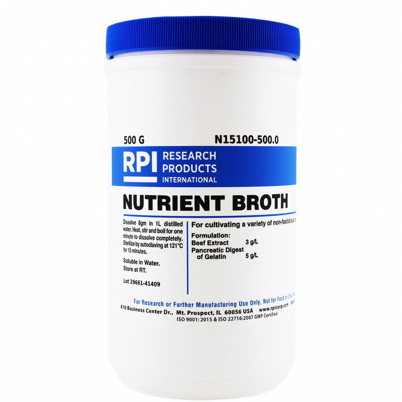 Lab, 500 g, Nutrient Broth - 31GA77|N15100-500.0 - Grainger