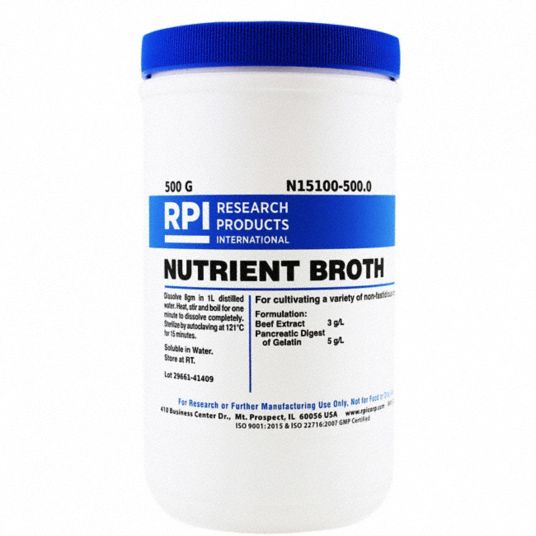 Lab, 500 g, Nutrient Broth - 31GA77|N15100-500.0 - Grainger