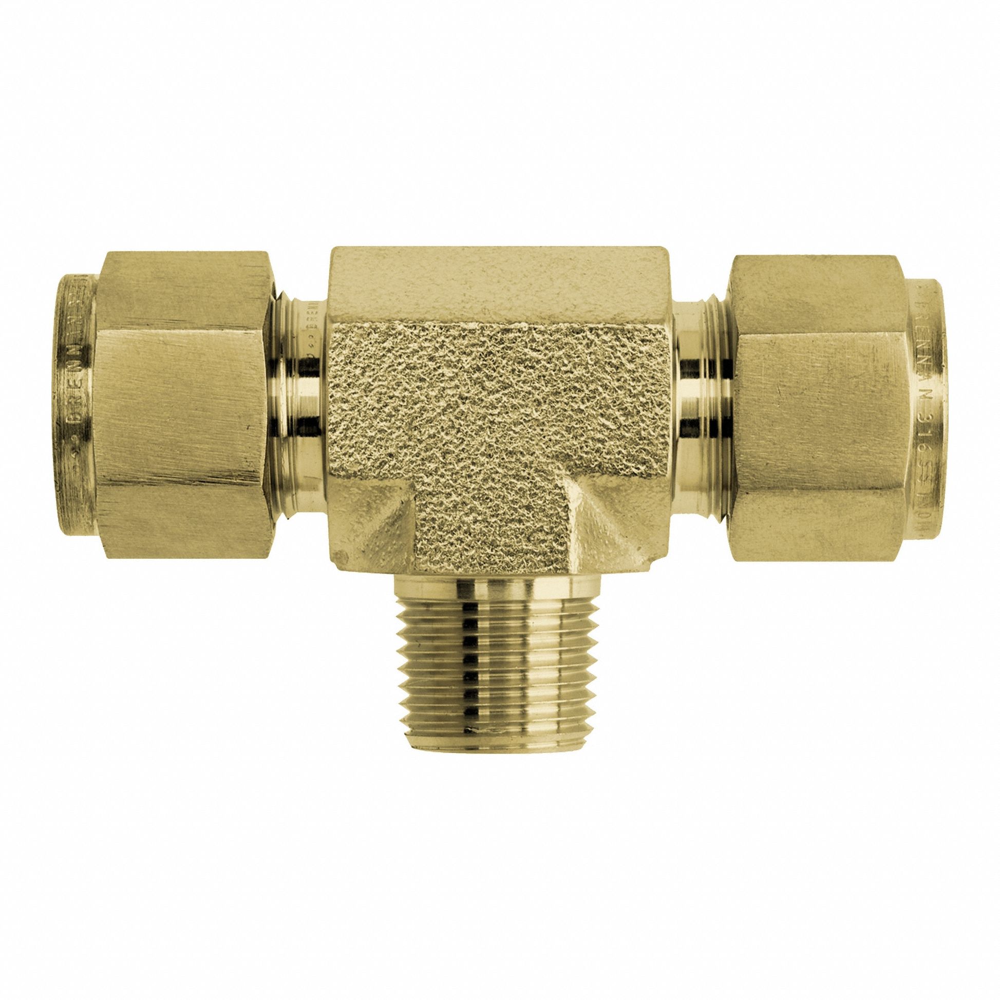BRENNAN INDUSTRIES, 1/8 in OD x 1/8 in OD x 1/4 in Pipe Size, Brass ...