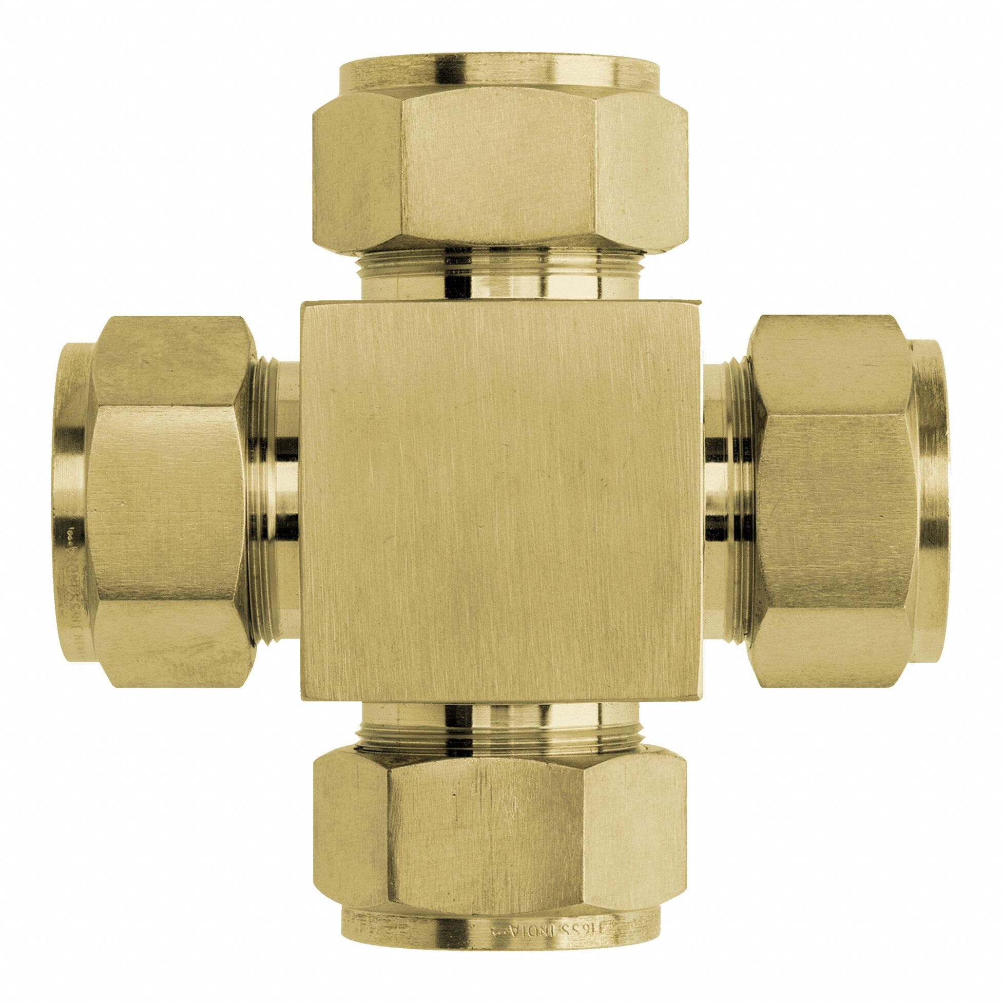 BRENNAN INDUSTRIES, 1/8 in OD x 1/8 in OD x 1/8 in OD x 1/8 in OD Size, Compression Cross ...
