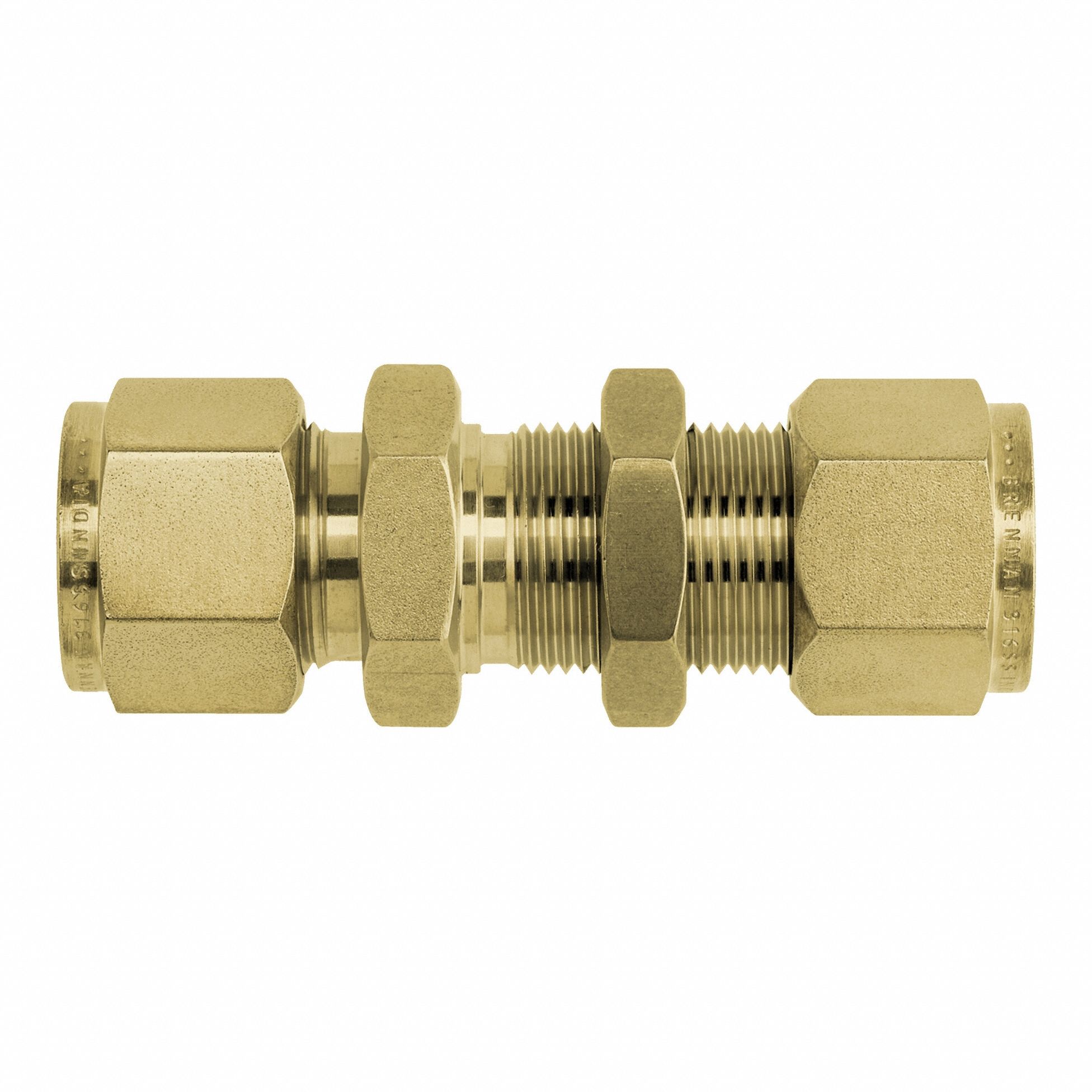 BRENNAN INDUSTRIES, 5/16 in OD x 5/16 in OD Size, Tube x Tube ...