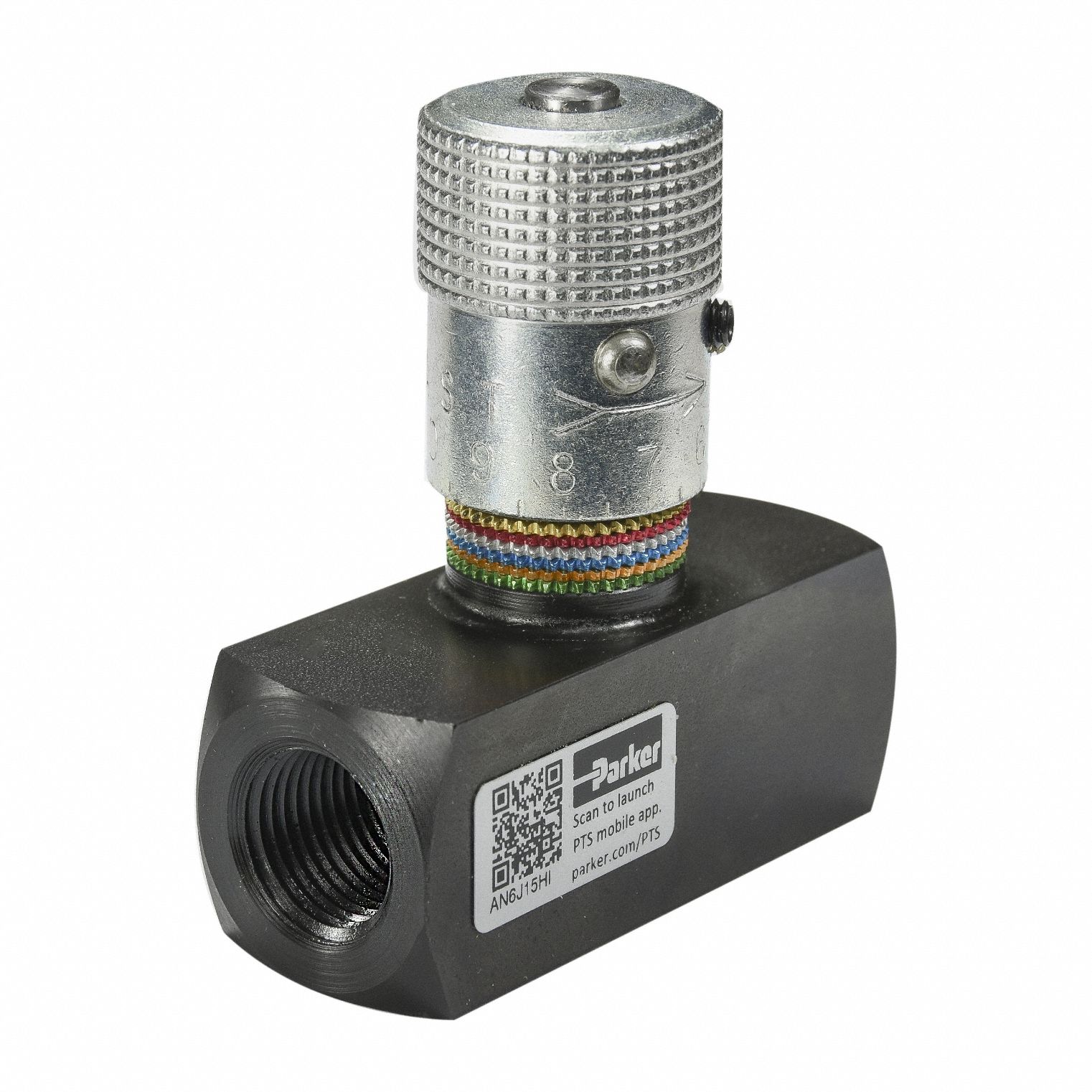 PARKER, 3 gpm Max Flow Rate, #4 SAE 45° Flare, Flow Control Valve ...