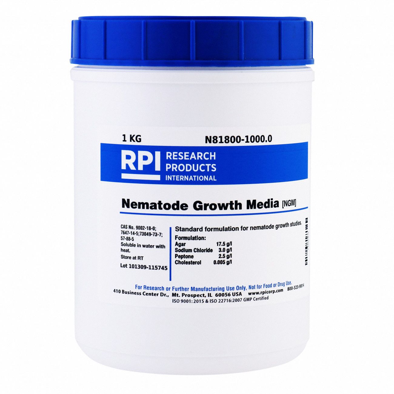 Lab, 1 kg, Nematode Growth Medium - 31GC39|N81800-1000.0 - Grainger